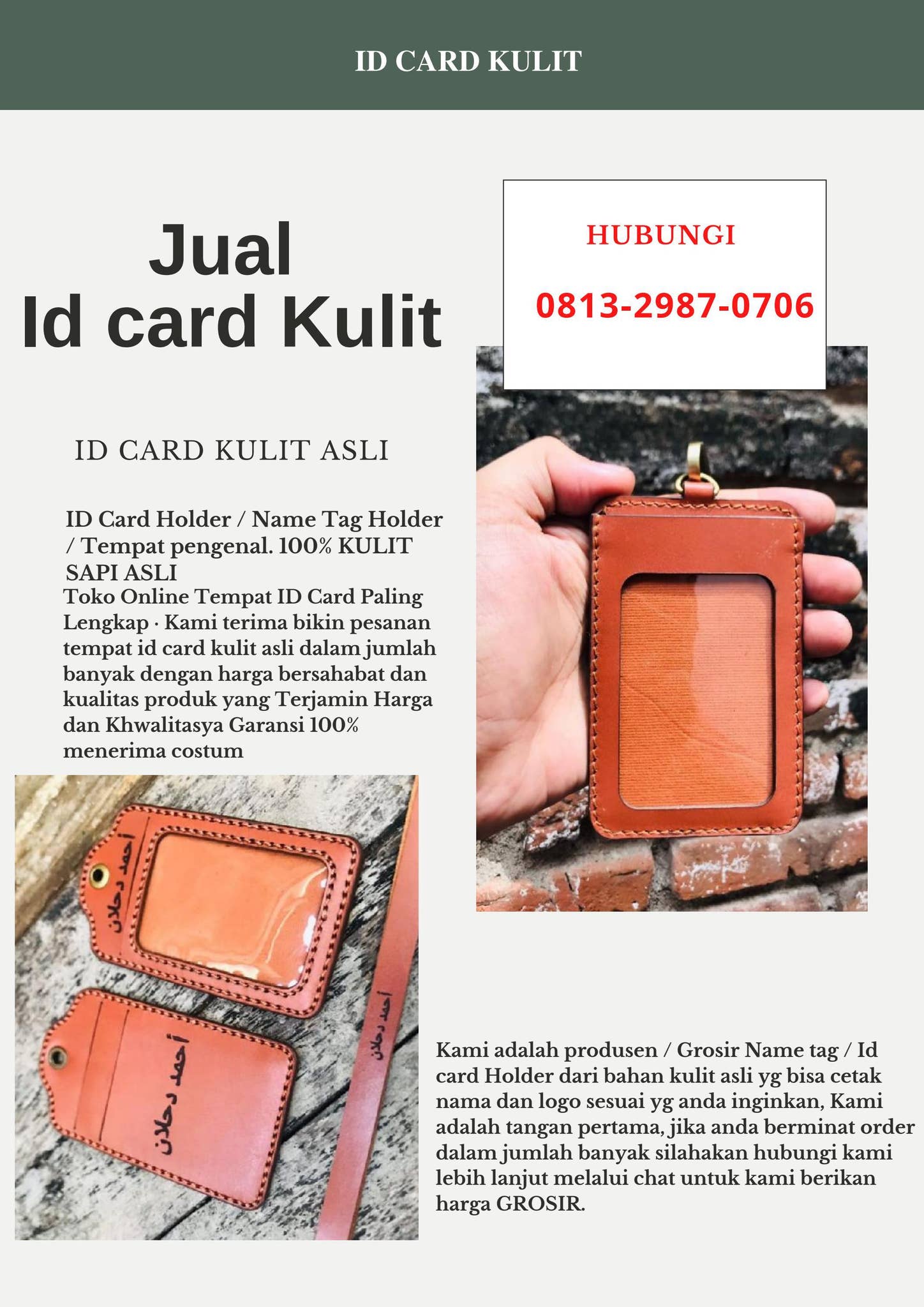 Jual Id Card Kulit Gunung Kidul Jogja (WA= 0813-2987-0706) by jual id ...