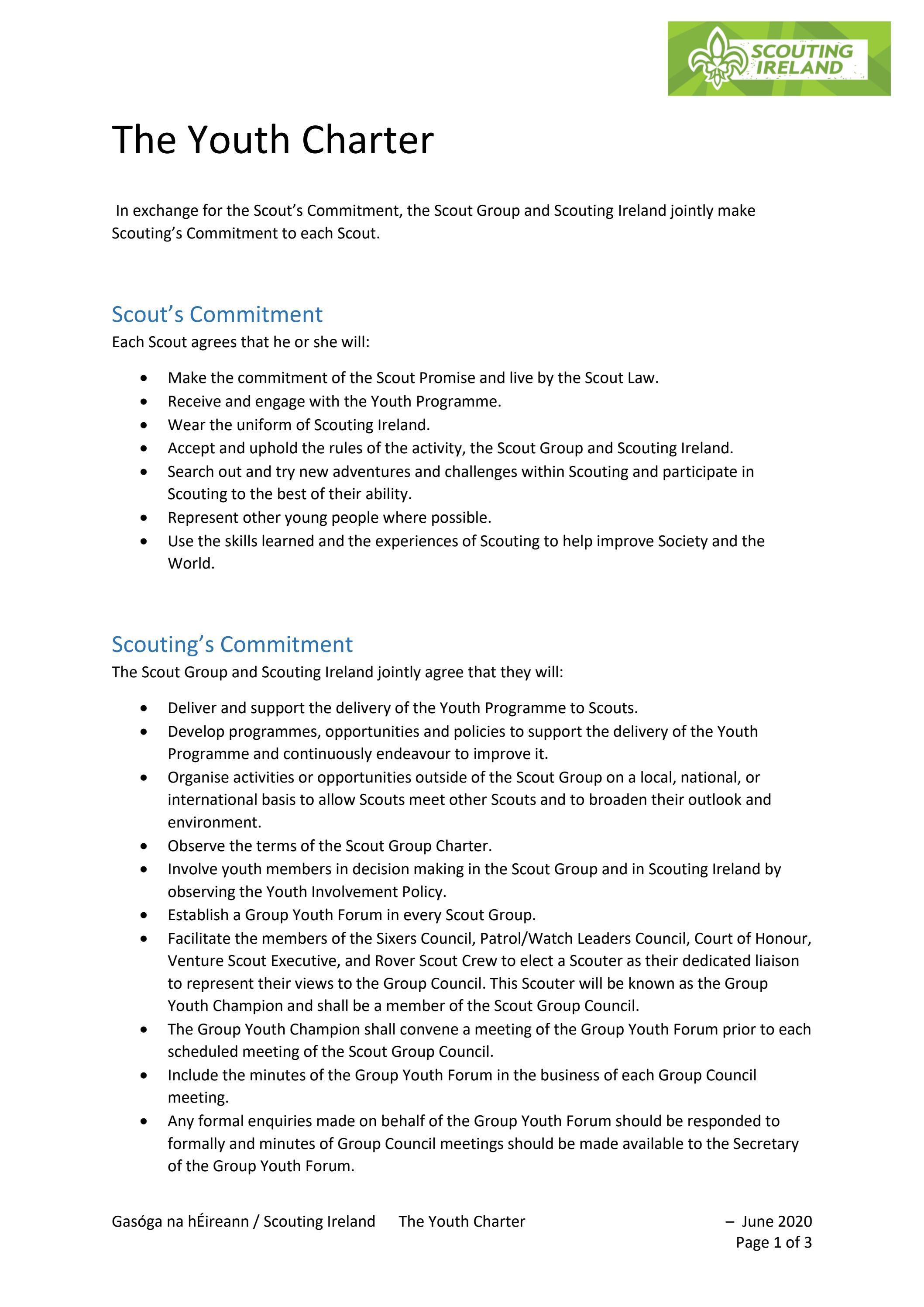 Youth-Charter by Scouting Ireland - Issuu
