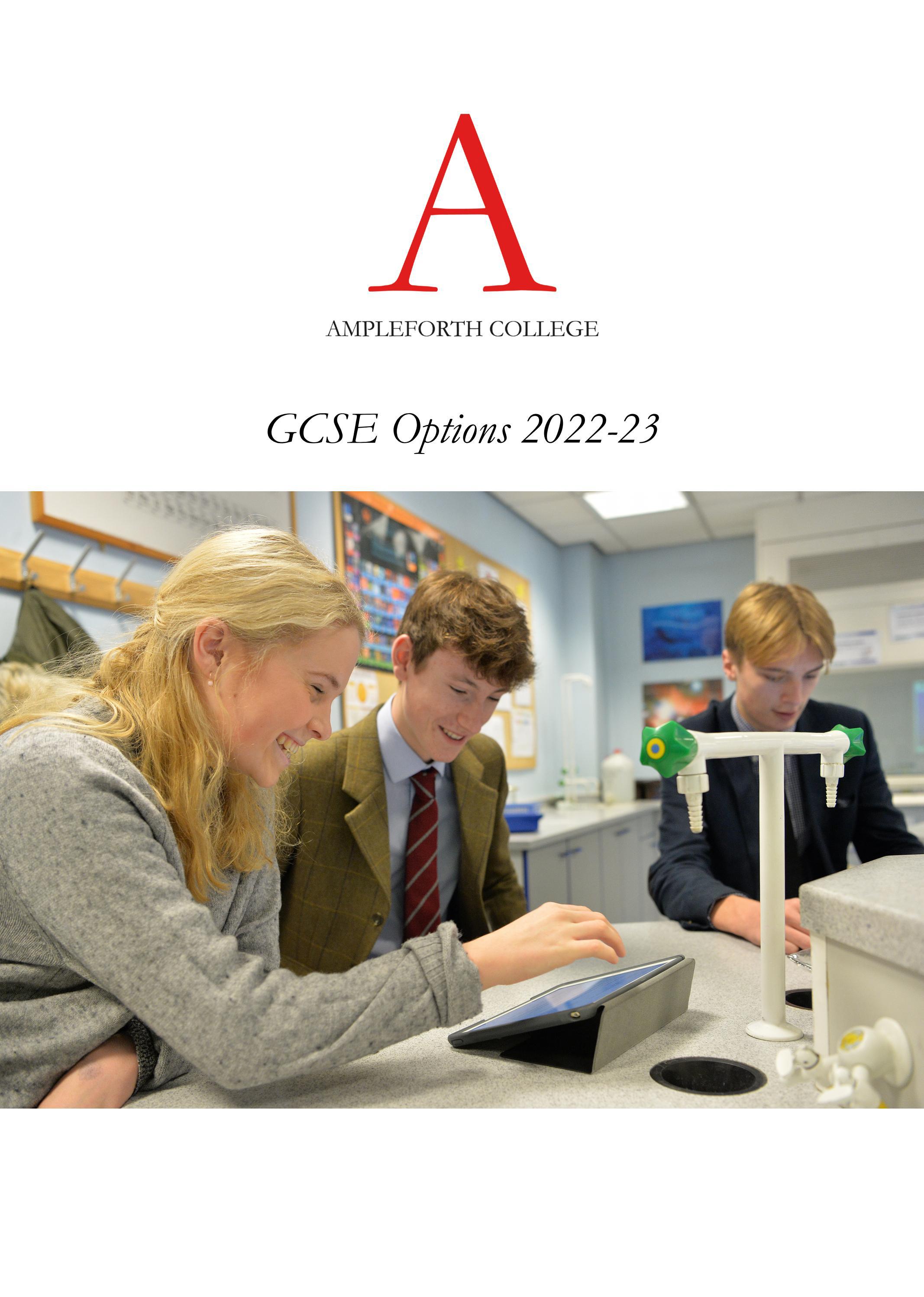 GCSE Options 2022-23 by ampleforthcollege - Issuu