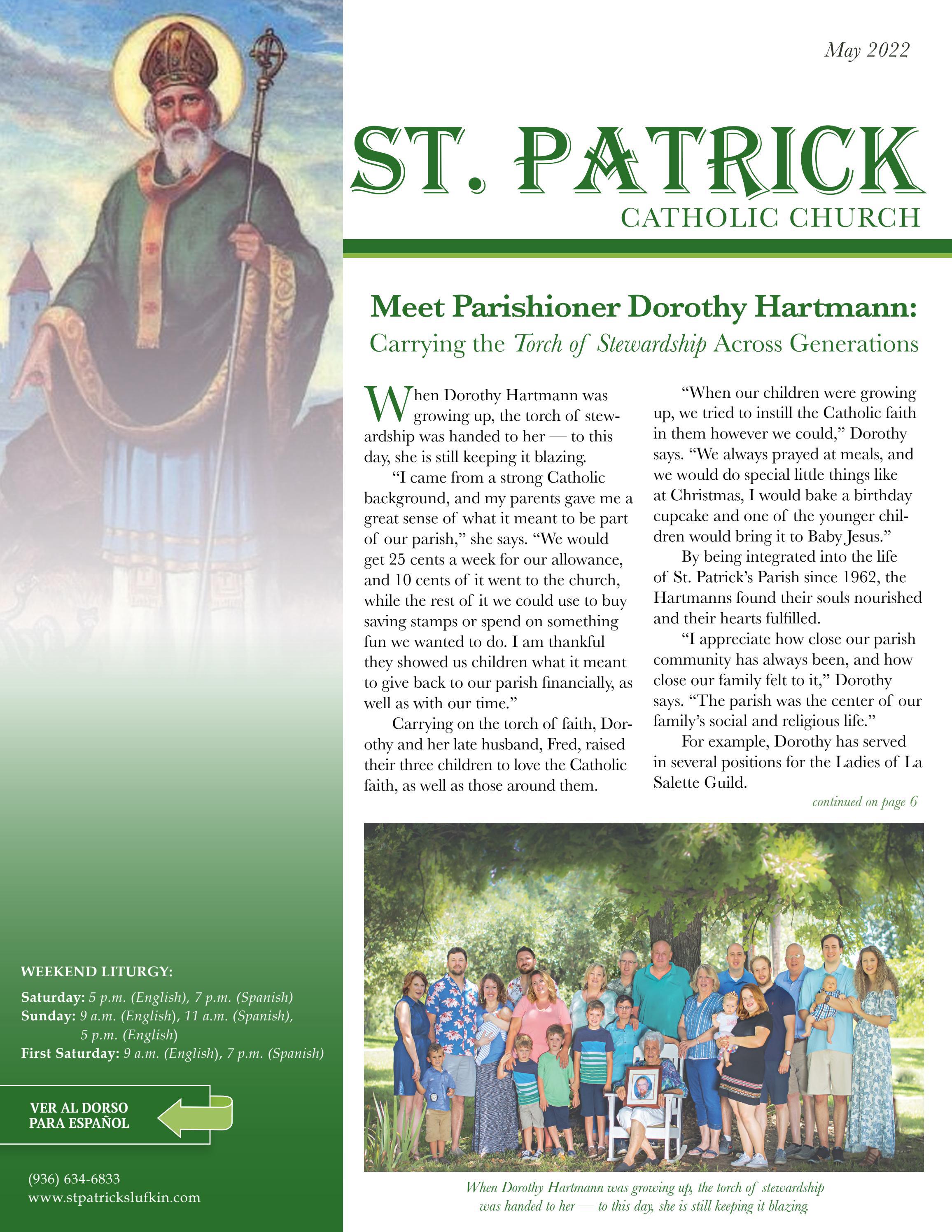 St. Patrick Catholic Church Newsletter — May 2022 by Catholic ...