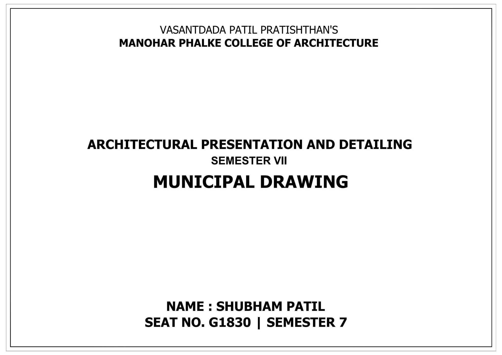 Municipal Drawing of Apartment Building. by Shubham Patil - Issuu