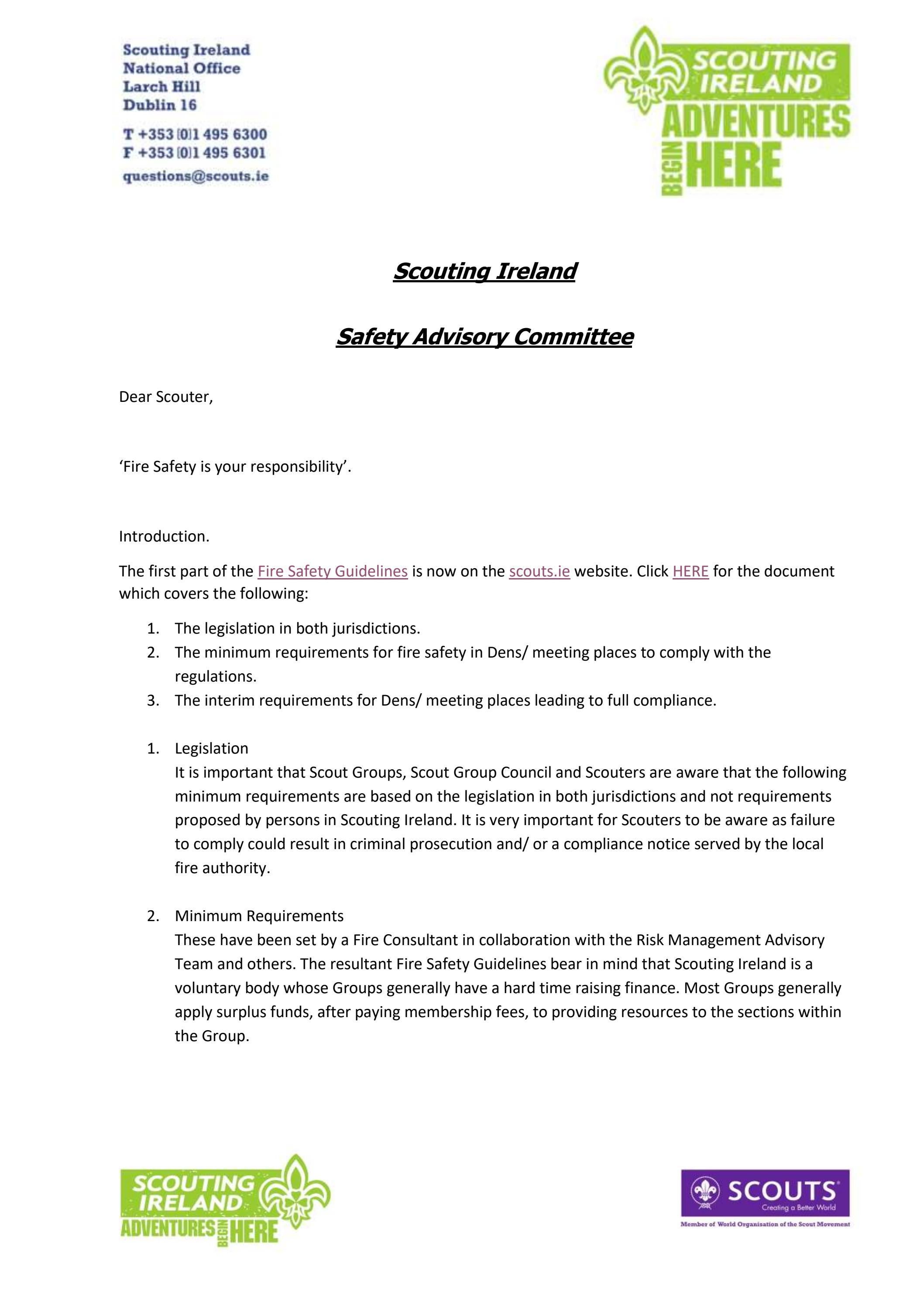 Fire-Safety-Guidelines-Update-Letter-December-2018 by Scouting Ireland ...