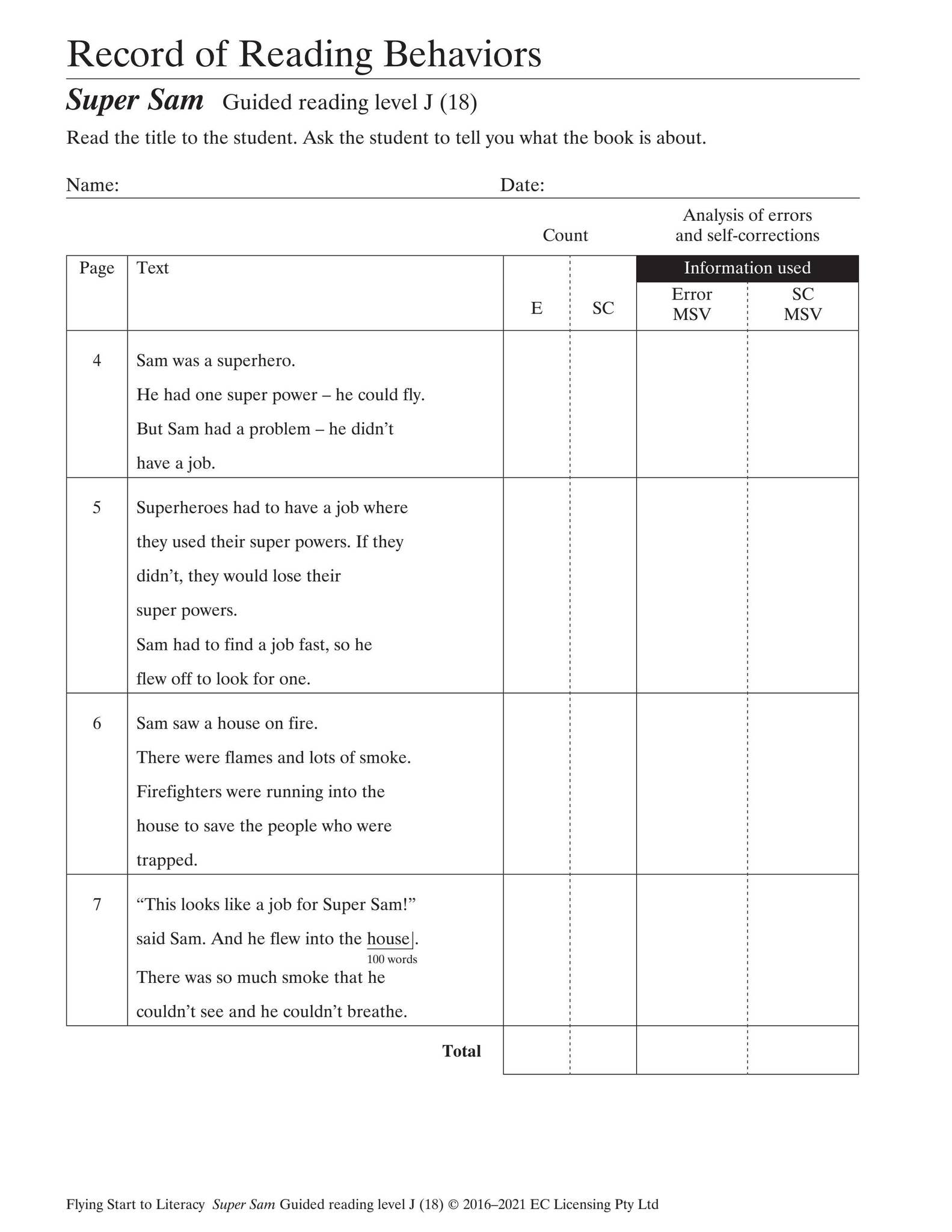 Developing English Records of Reading Behavior by Okapi - Issuu