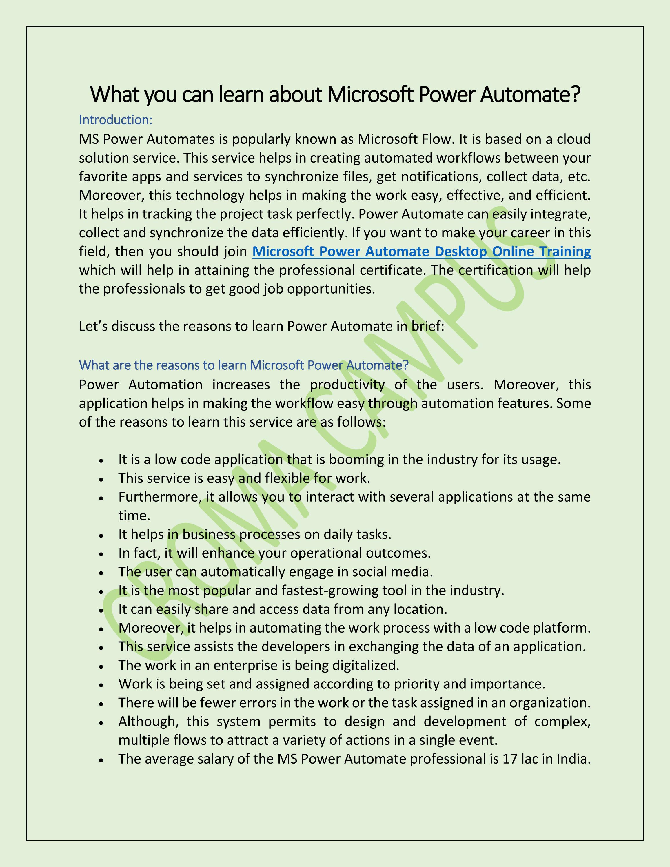 What you can learn about Microsoft Power Automate? by ...