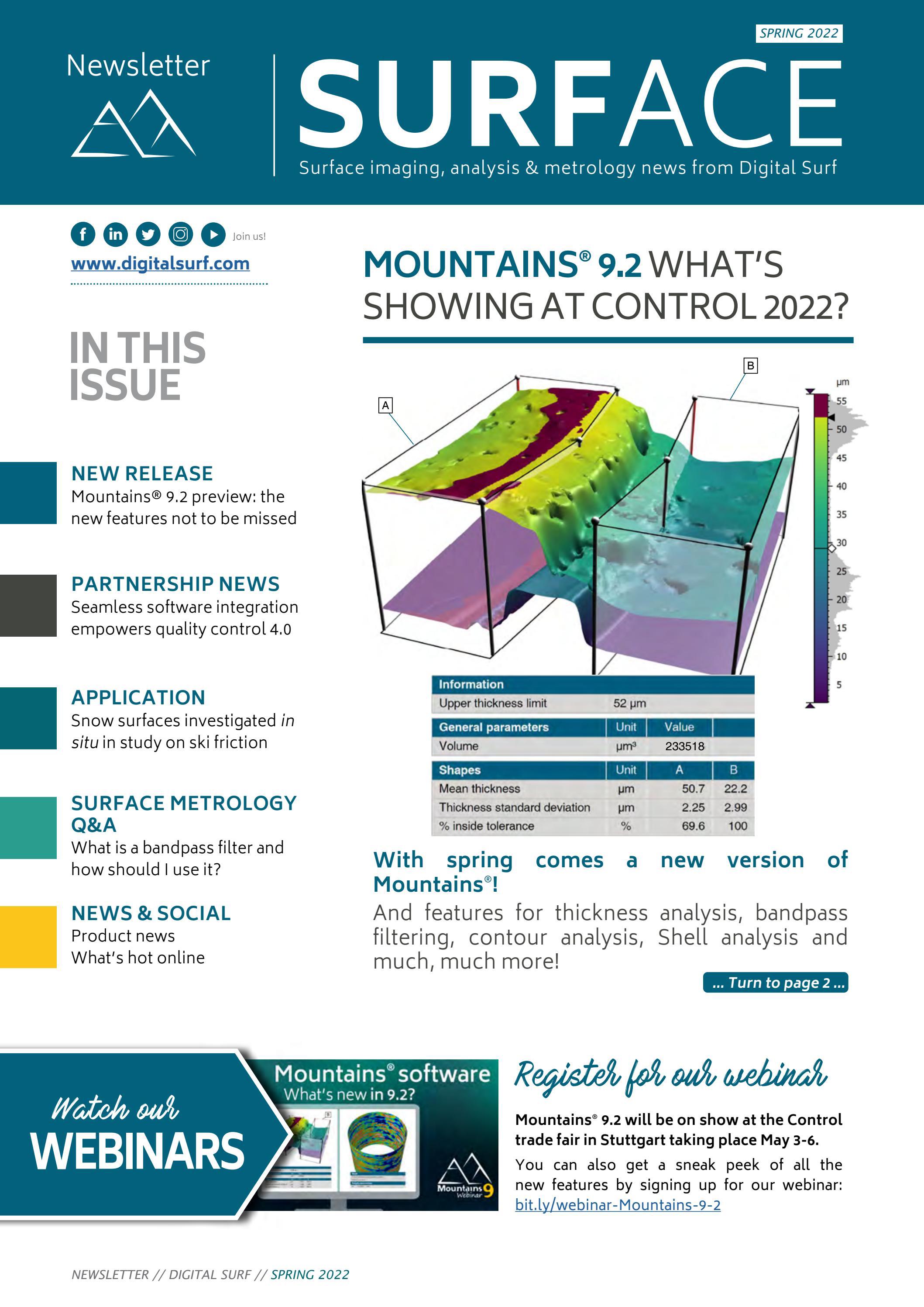 Surface Newsletter - Spring 2022 by Digital Surf - Issuu