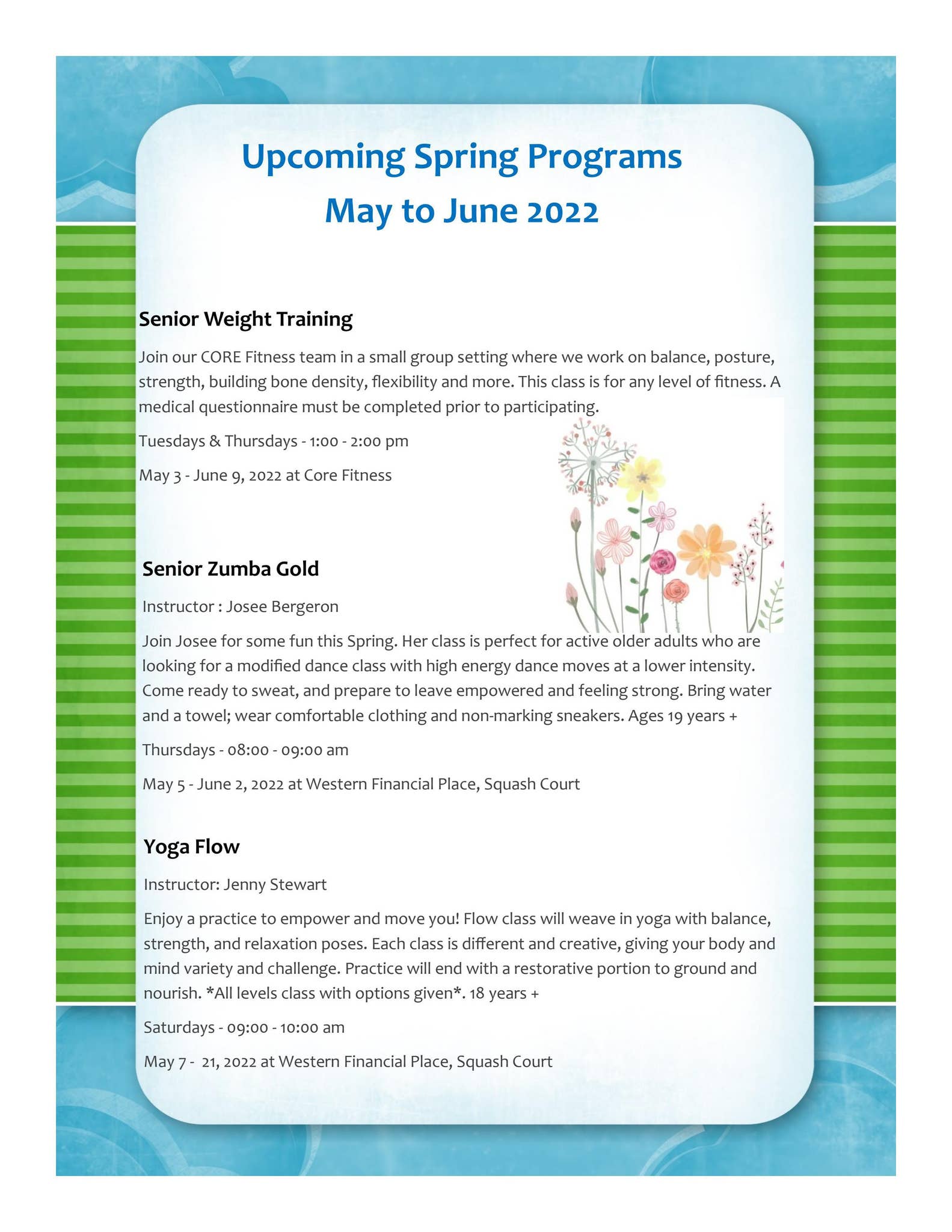 Upcoming Spring Programs - May to June 2022 by City of Cranbrook - Issuu