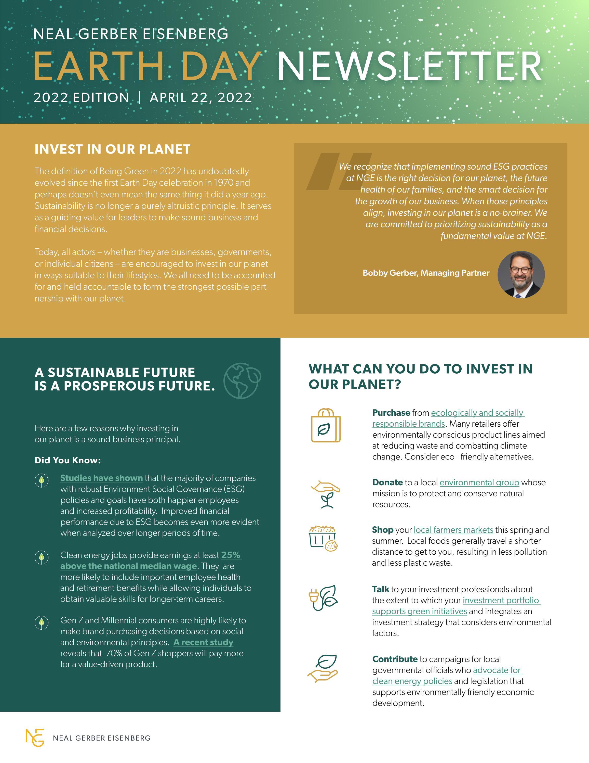 2022 Earth Day Newsletter by Neal Gerber Eisenberg - Issuu