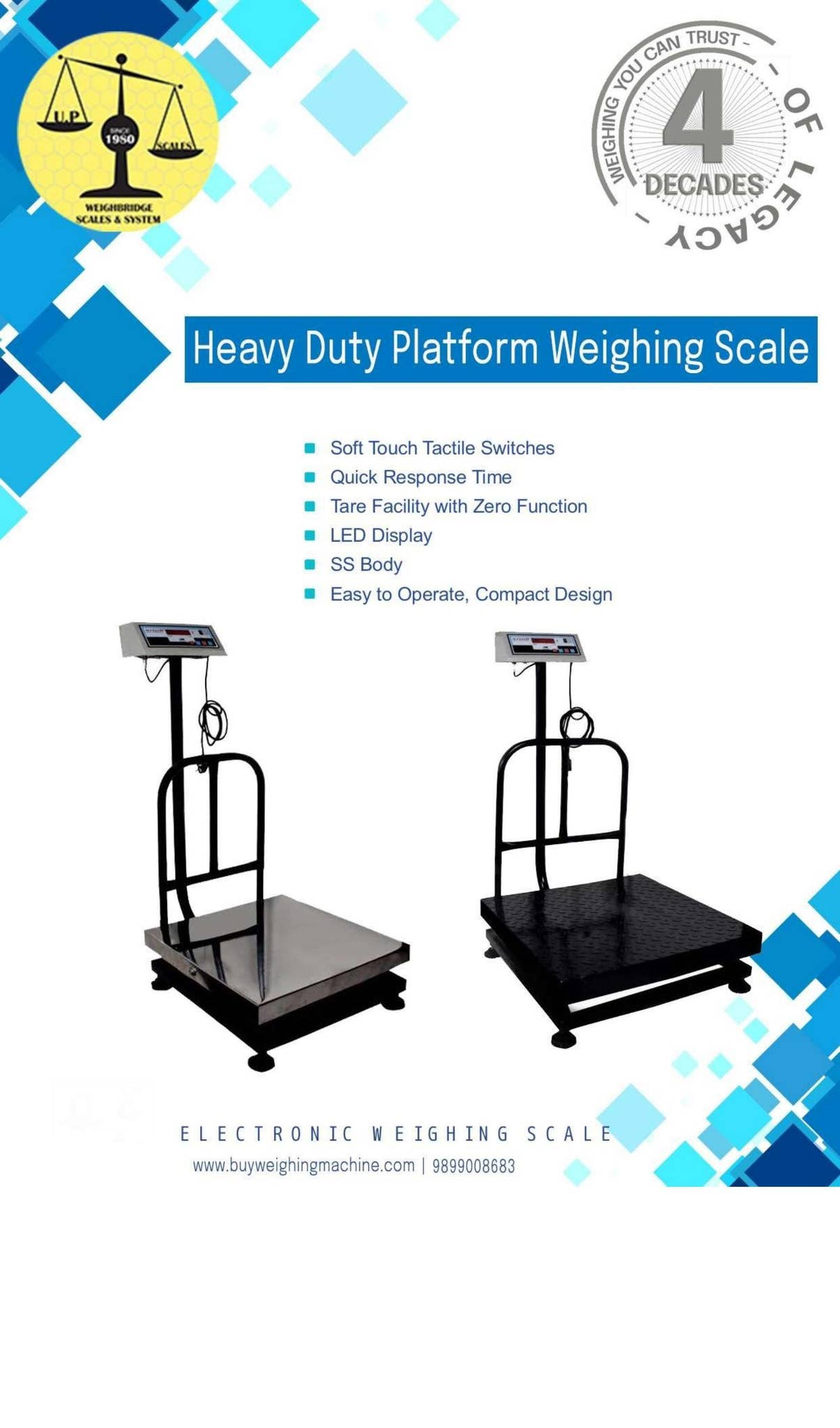Industrial Weighing Scale | Platform Weighing Scale | UP Scales ...