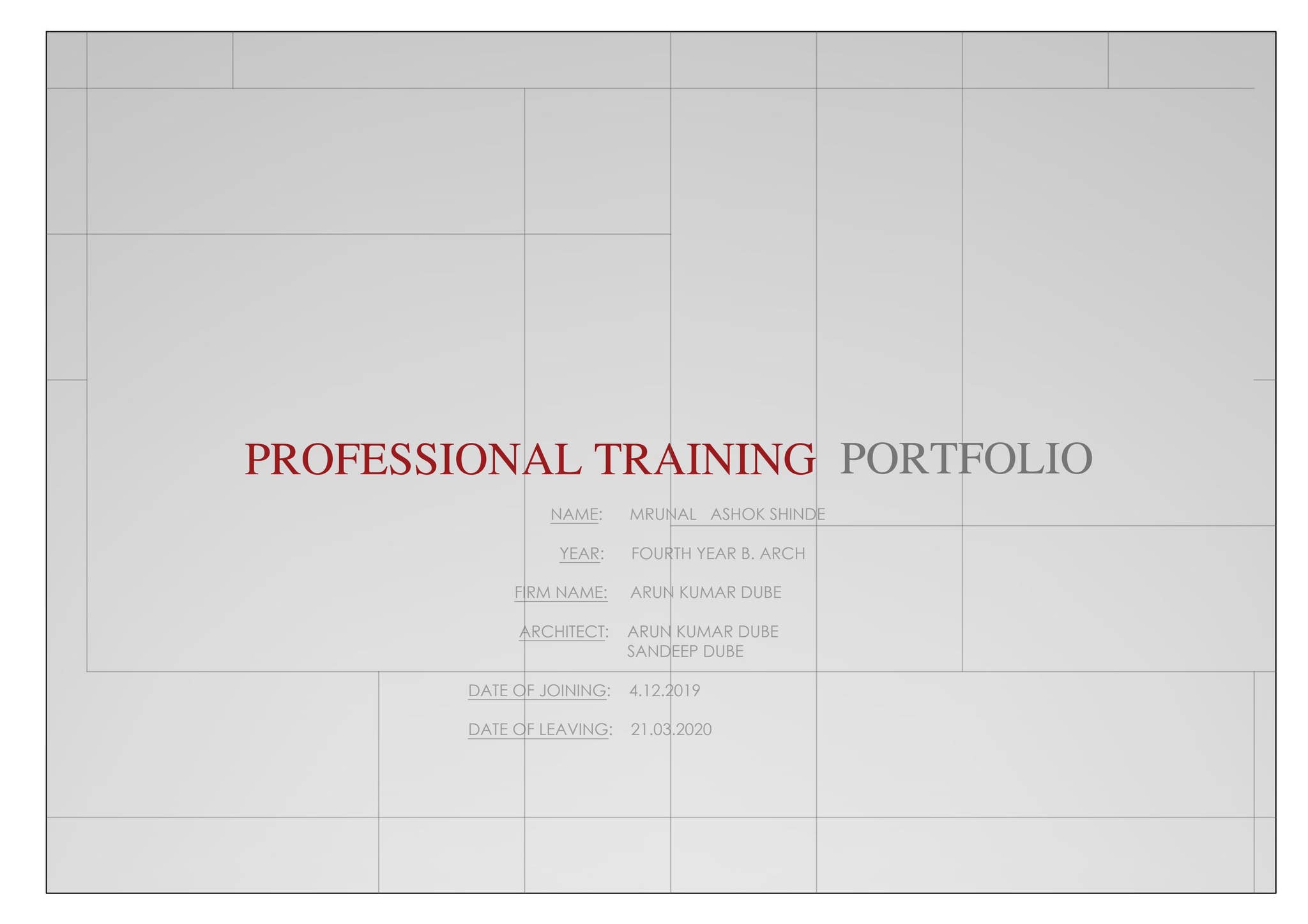 Sem 8 Professional Training Portfolio by Mrunal Shinde - Issuu