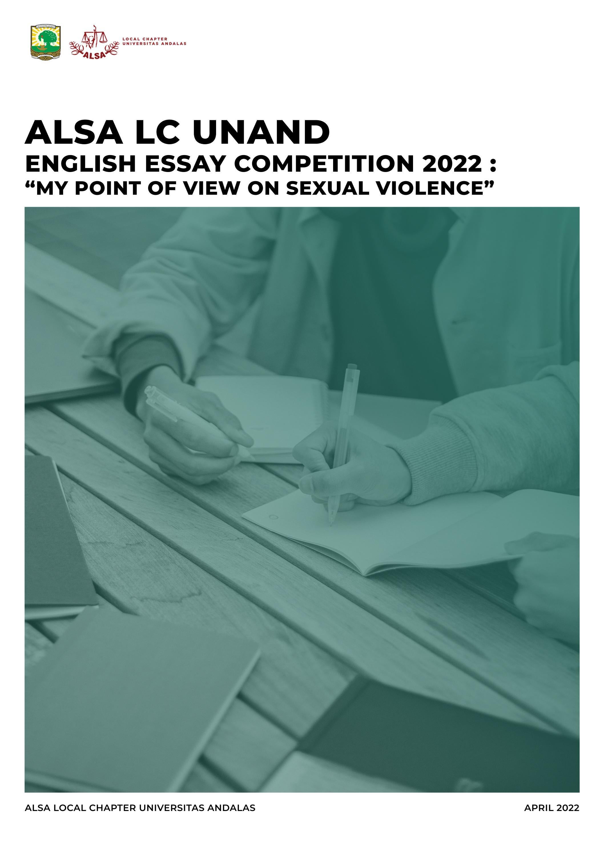 ALSA LC UNAND ENGLISH ESSAY COMPETITION: "MY POINT OF VIEW ON SEXUAL ...