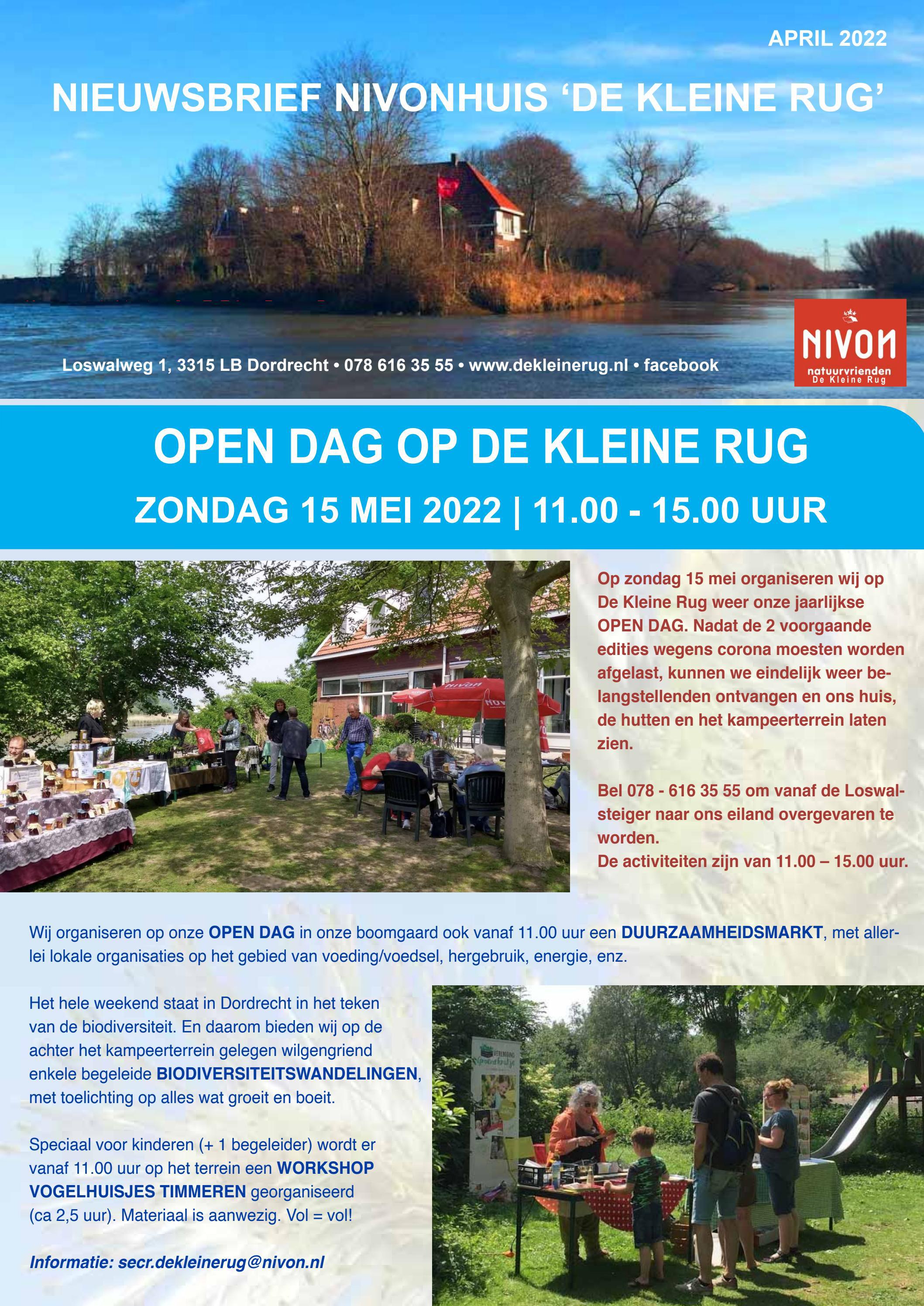 Nieuwsbrief De Kleine Rug April 2022 | Welkom op onze OPEN DAG by ATM ...