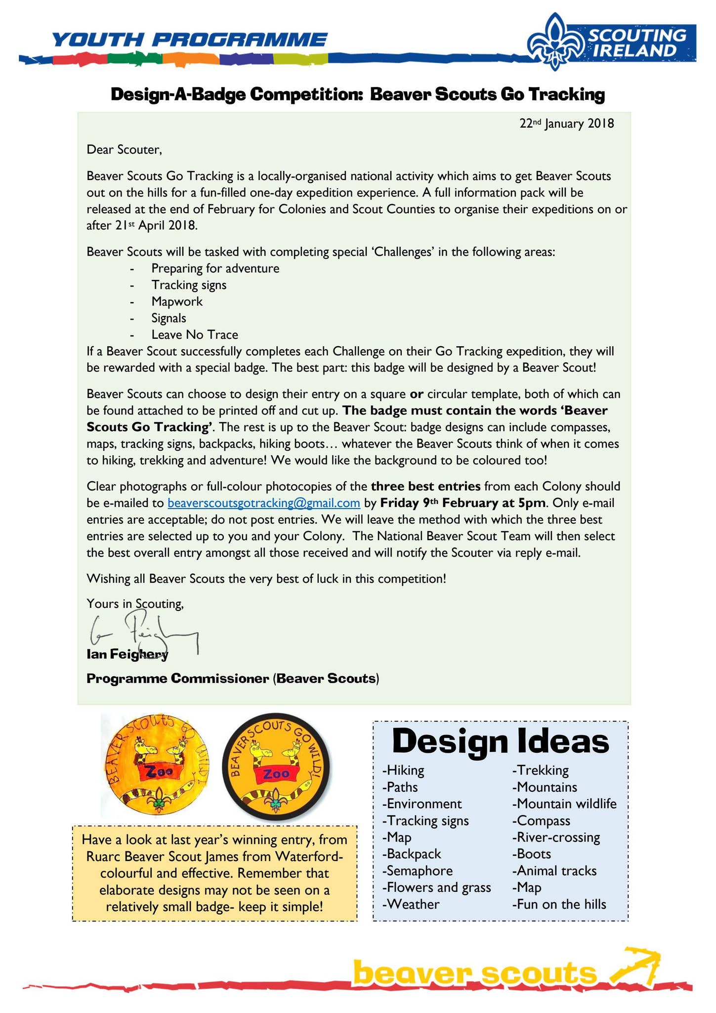 14BS-Design-A-Badge-2018-Competition-Beaver-Scouts-Go-Tracking by ...