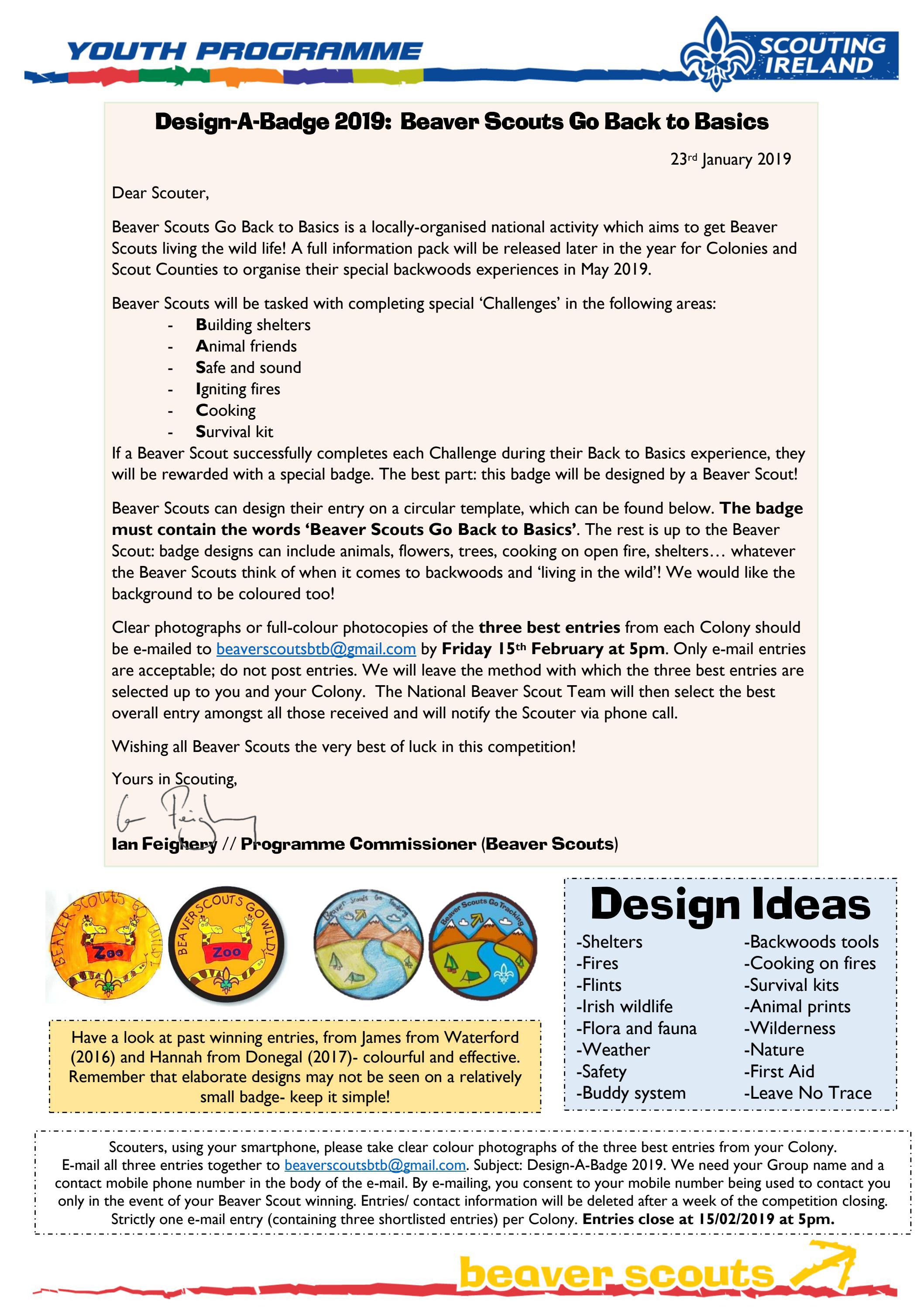 30BS-Design-A-Badge-2019-Beaver-Scouts-Go-Back-to-Basics by Scouting ...