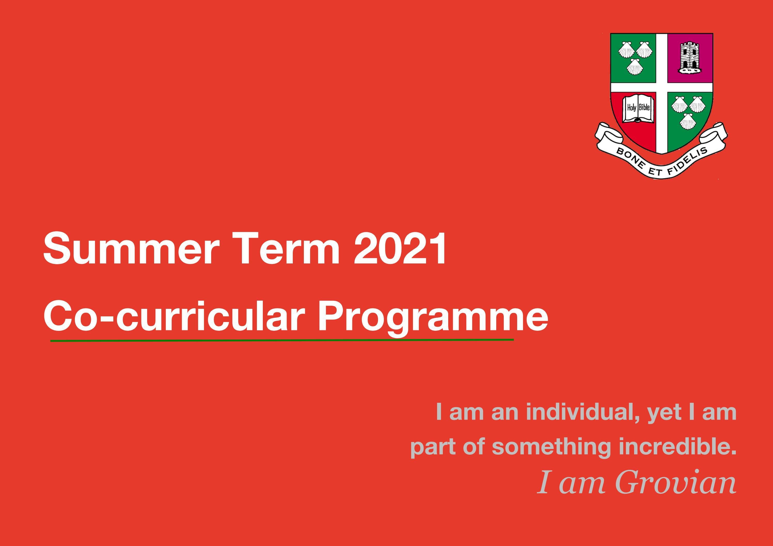 Summer Term 2022 Co-curricular programme by woodhousegrove - Issuu
