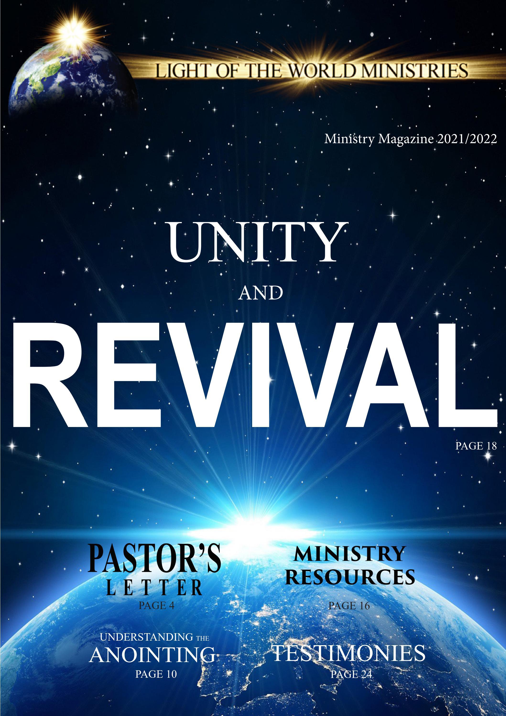 Light of the World Ministries Church Magazine 2021/2022 by Pastor ...