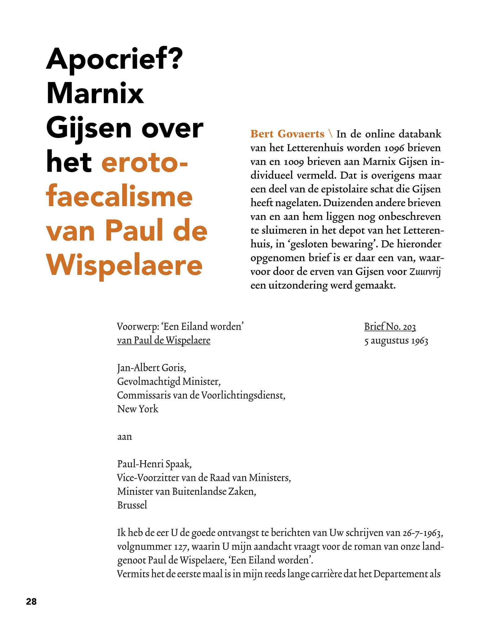 Letterenhuis | Marnix Gijsen over het erotofaecalisme van Paul De ...
