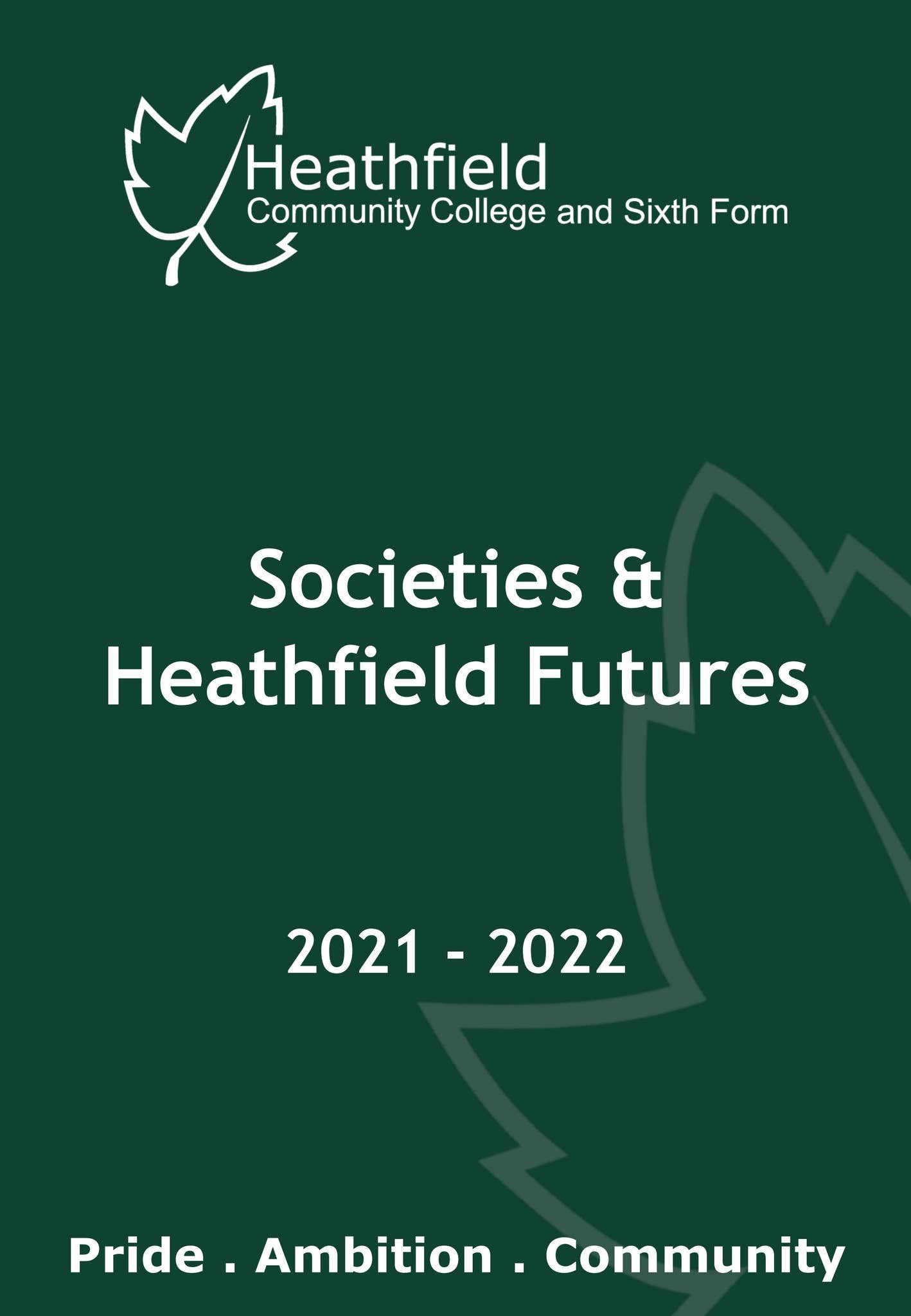 Societies & Heathfield Futures Brochure by HeathfieldCommunityColl - Issuu