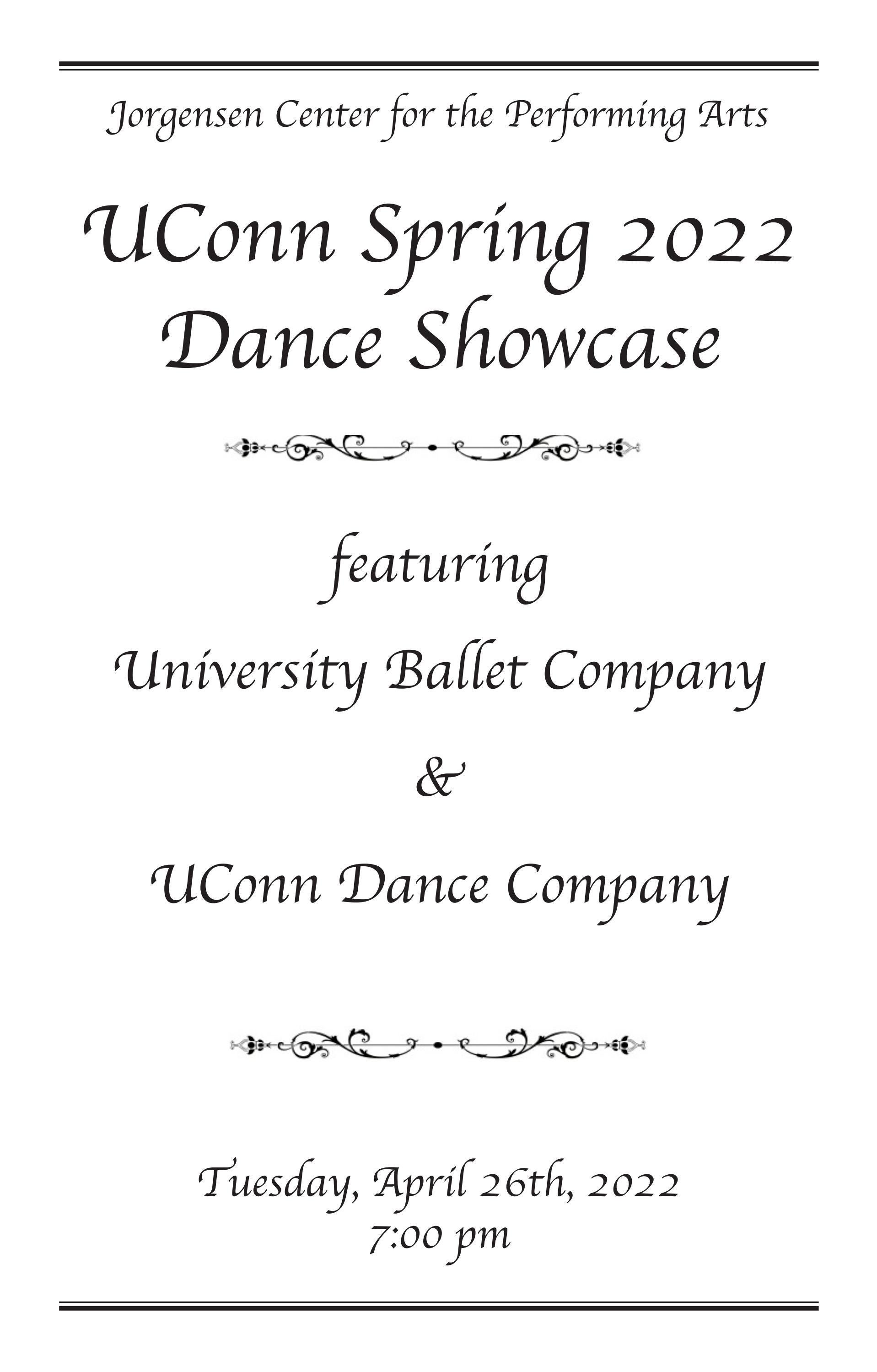 Jorgensen Center for the Performing Arts I UConn Spring 2022 Dance ...