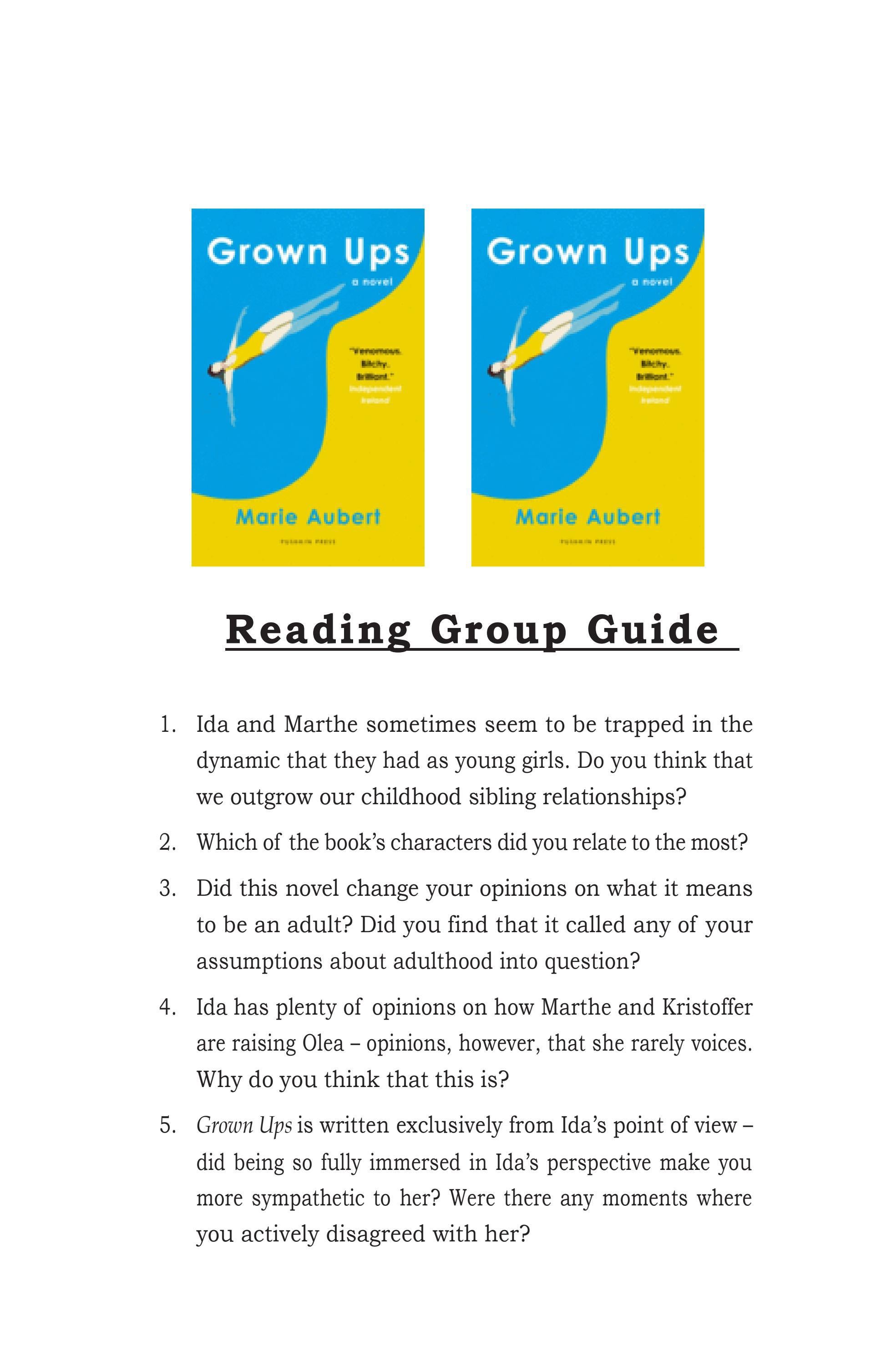 Grown Ups Reading Group Guide by PRH Library - Issuu