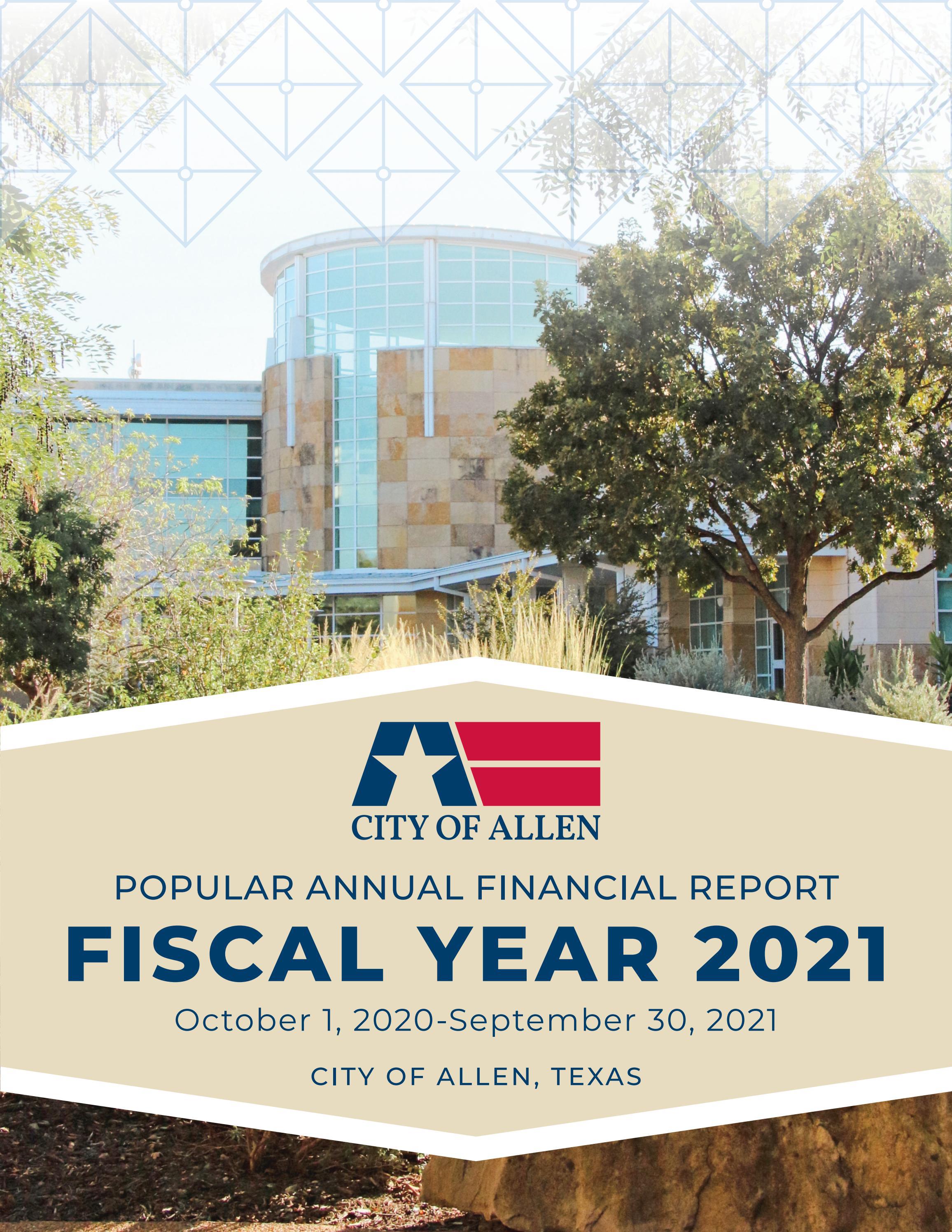 City of Allen, Texas 2021 Popular Annual Financial Report by City of ...