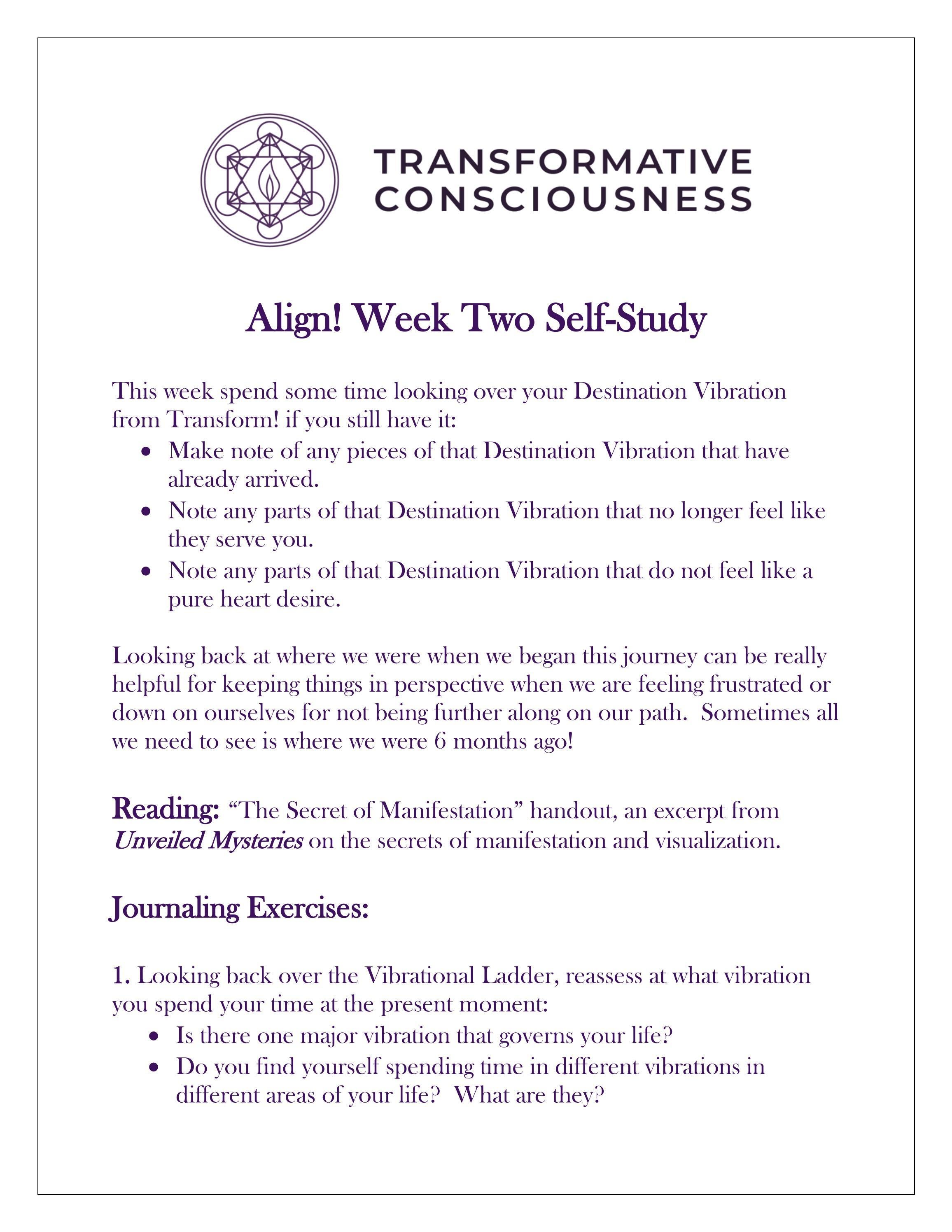 Align! Module Two Self-Study Curriculum by transformativeconsciousness - Issuu