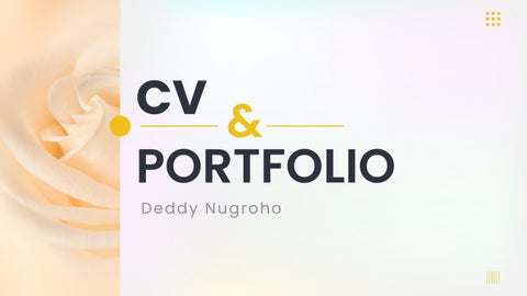 CV & Portfolio Deddy by deddynugroho - Issuu