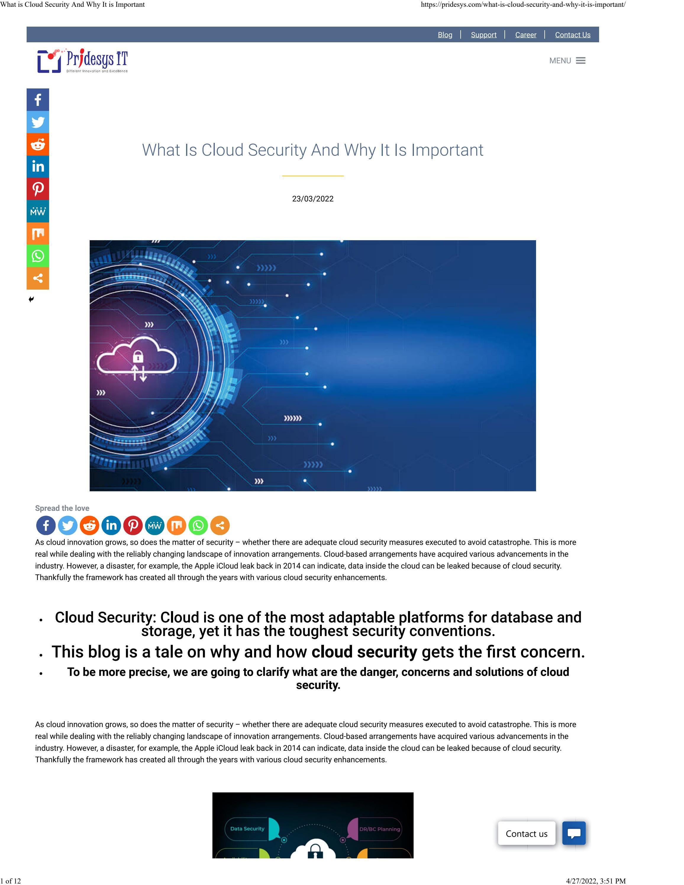 What is Cloud Security And Why It is Important by Pridesys IT Ltd - Issuu