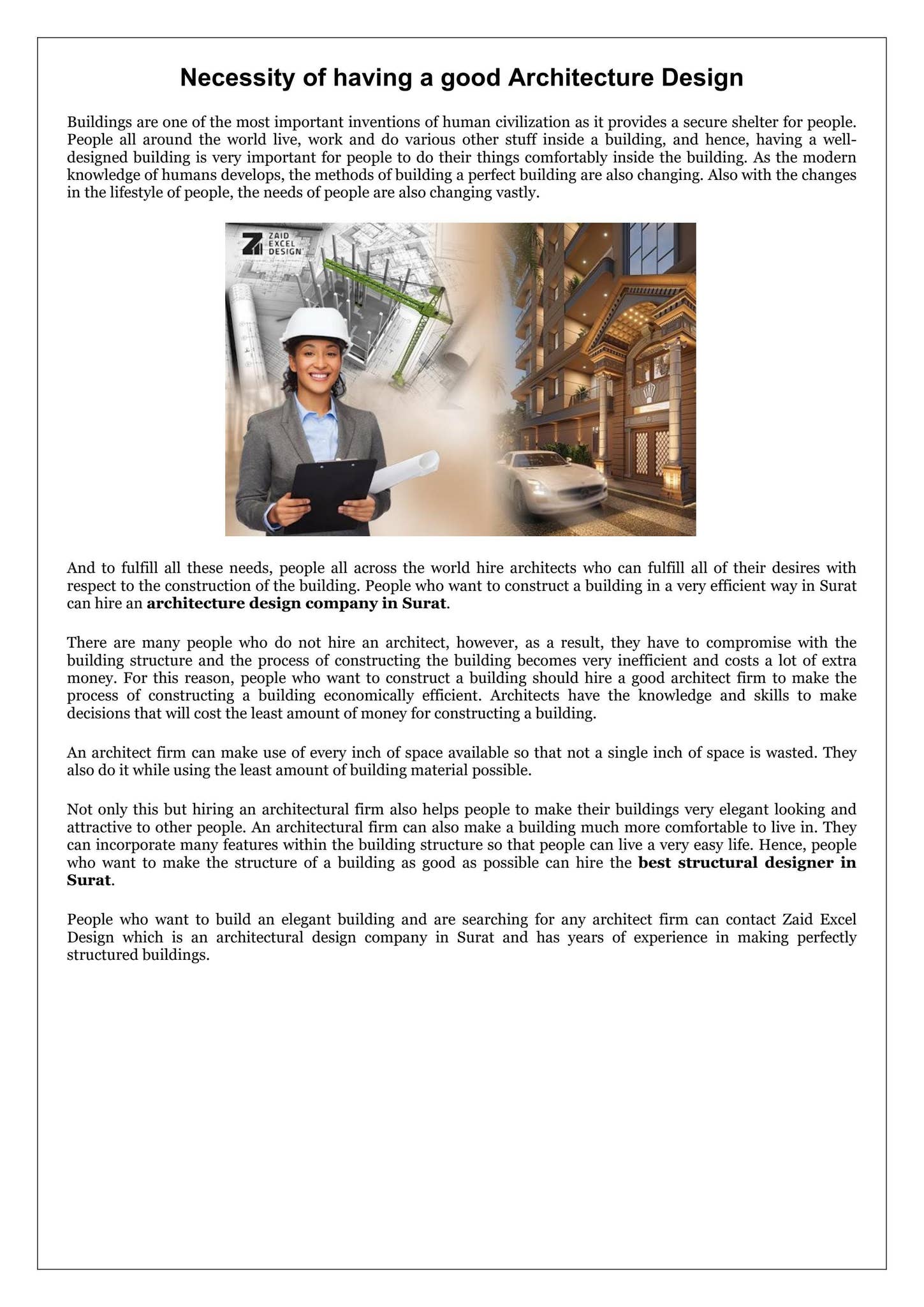 Necessity of having a good Architecture Design by Zaid Excel Design - Issuu