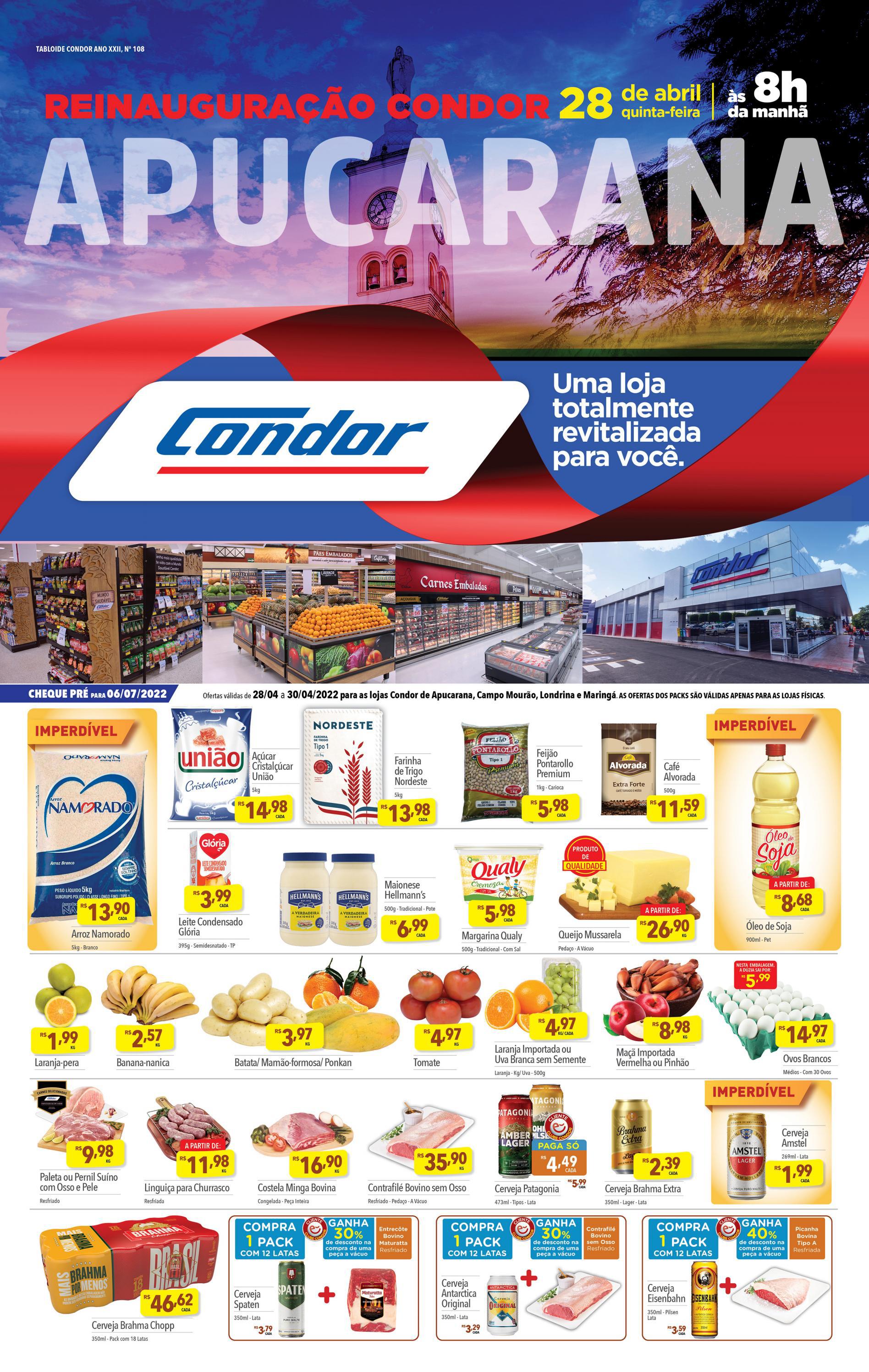 Confira as ofertas especiais de reinauguração do Condor Apucarana ...
