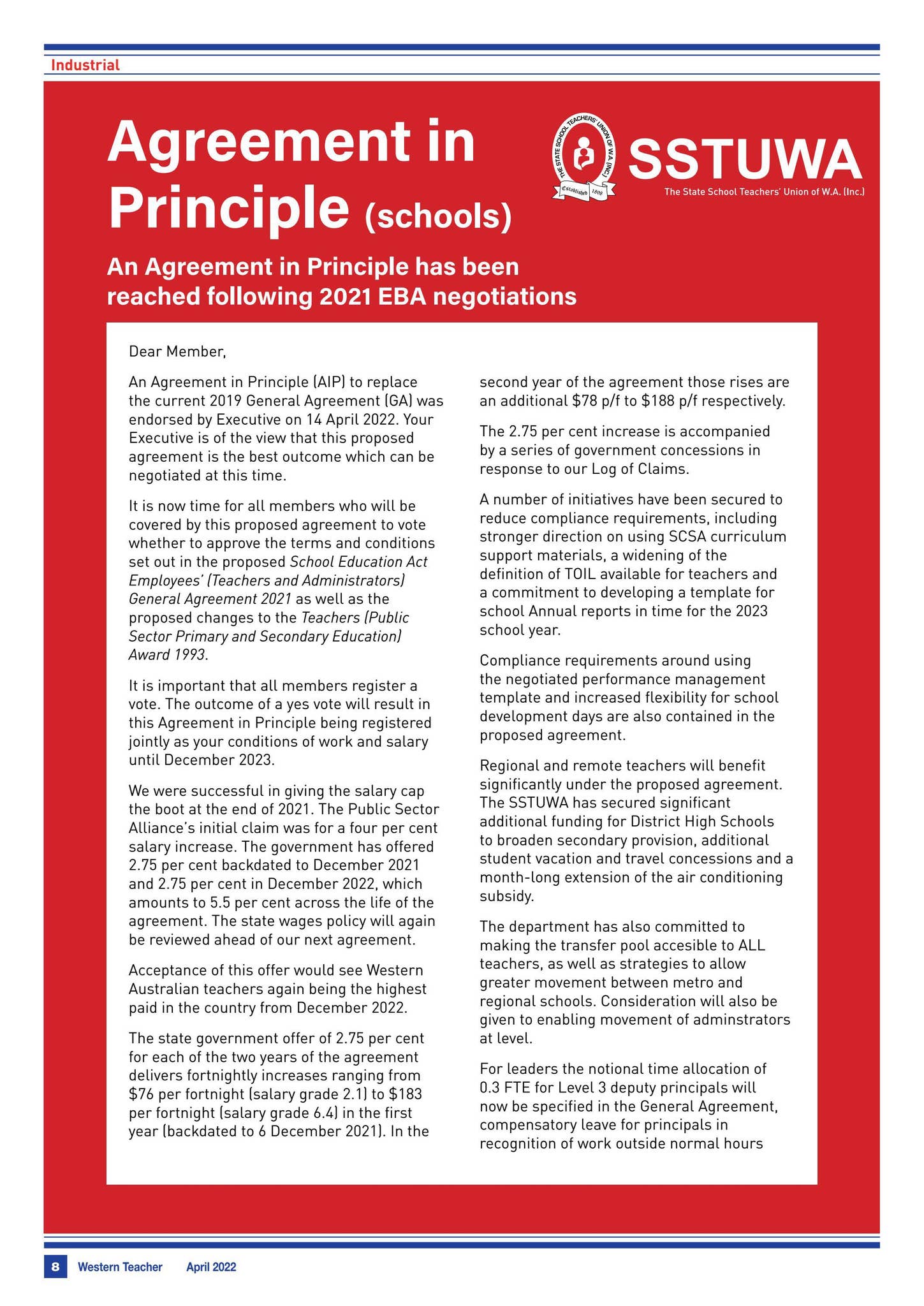 April 2022 Western Teacher by SSTUWA - Issuu