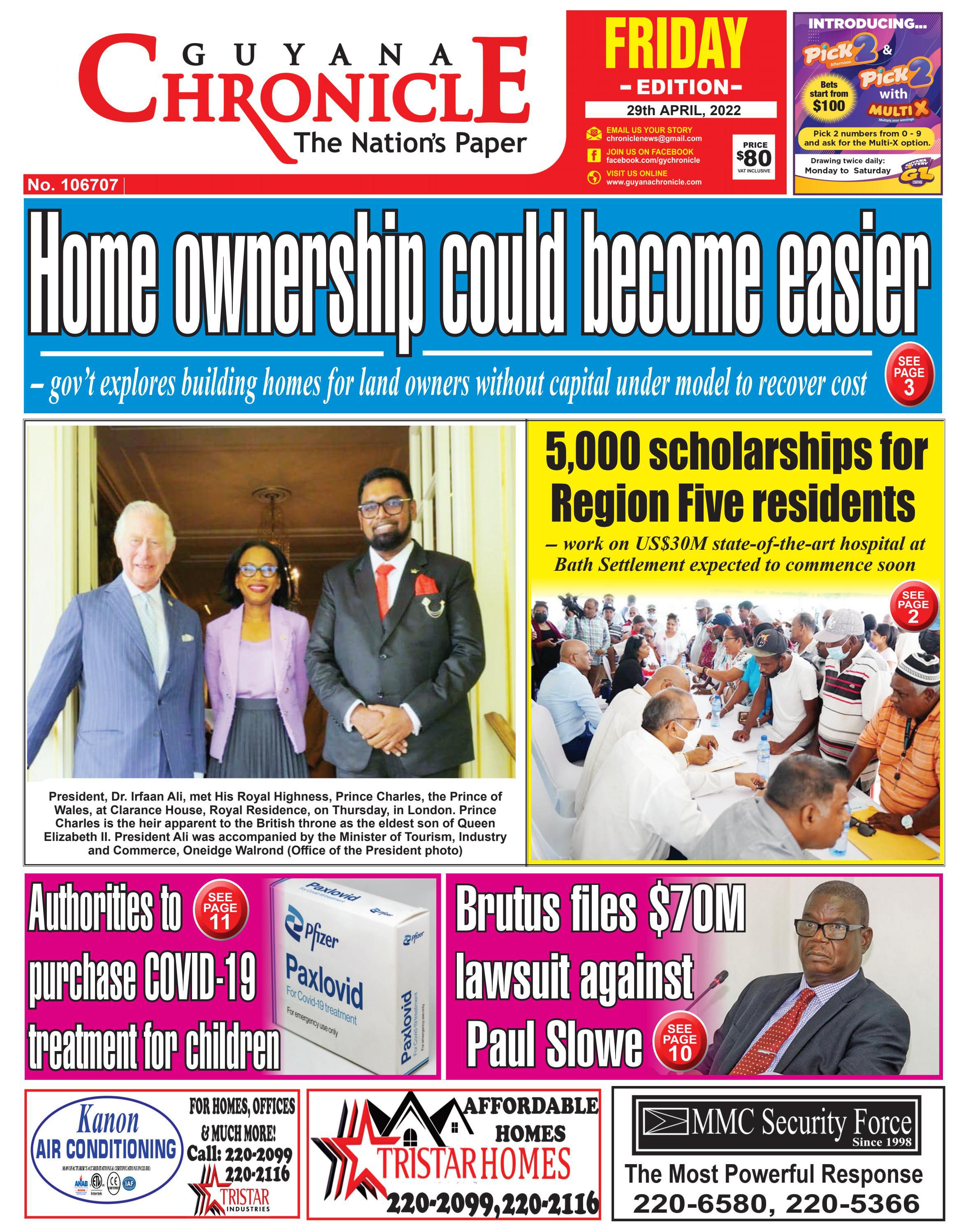 Guyana_Chronicle_Epaper_29_04_2022 by Guyana Chronicle - Issuu