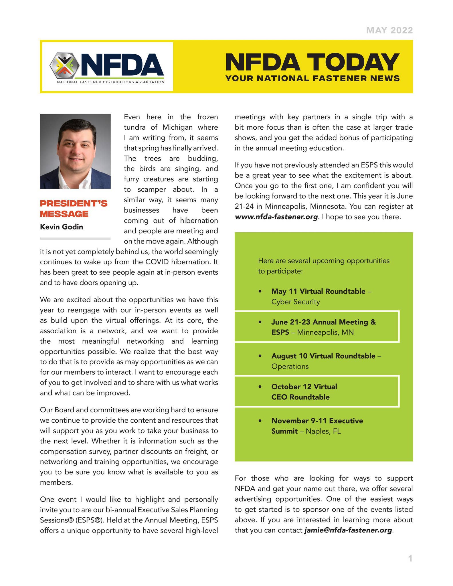 May 2022 NFDA Today by National Fastener Distributors Association - Issuu