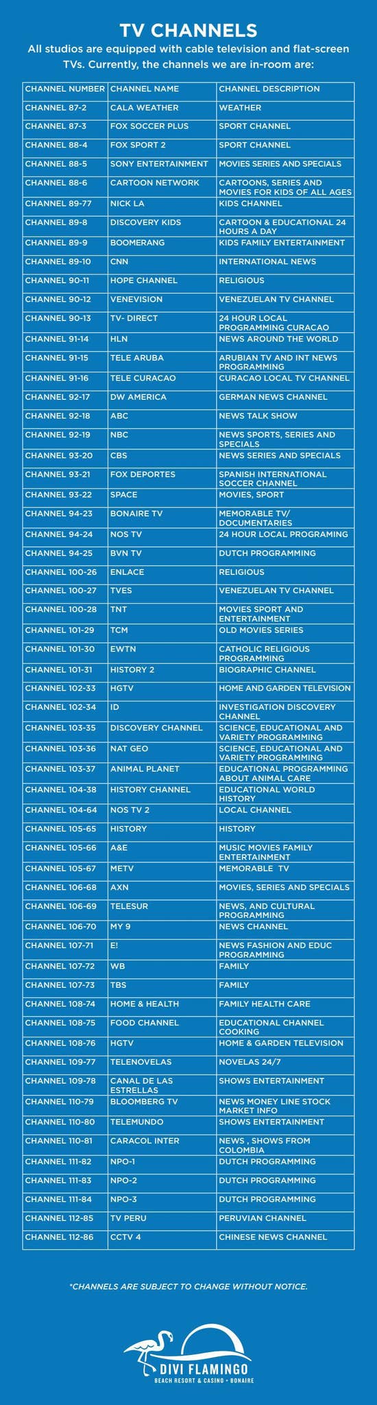 Flamingo - TV Guide Digital Studios by Divi Resorts - Issuu