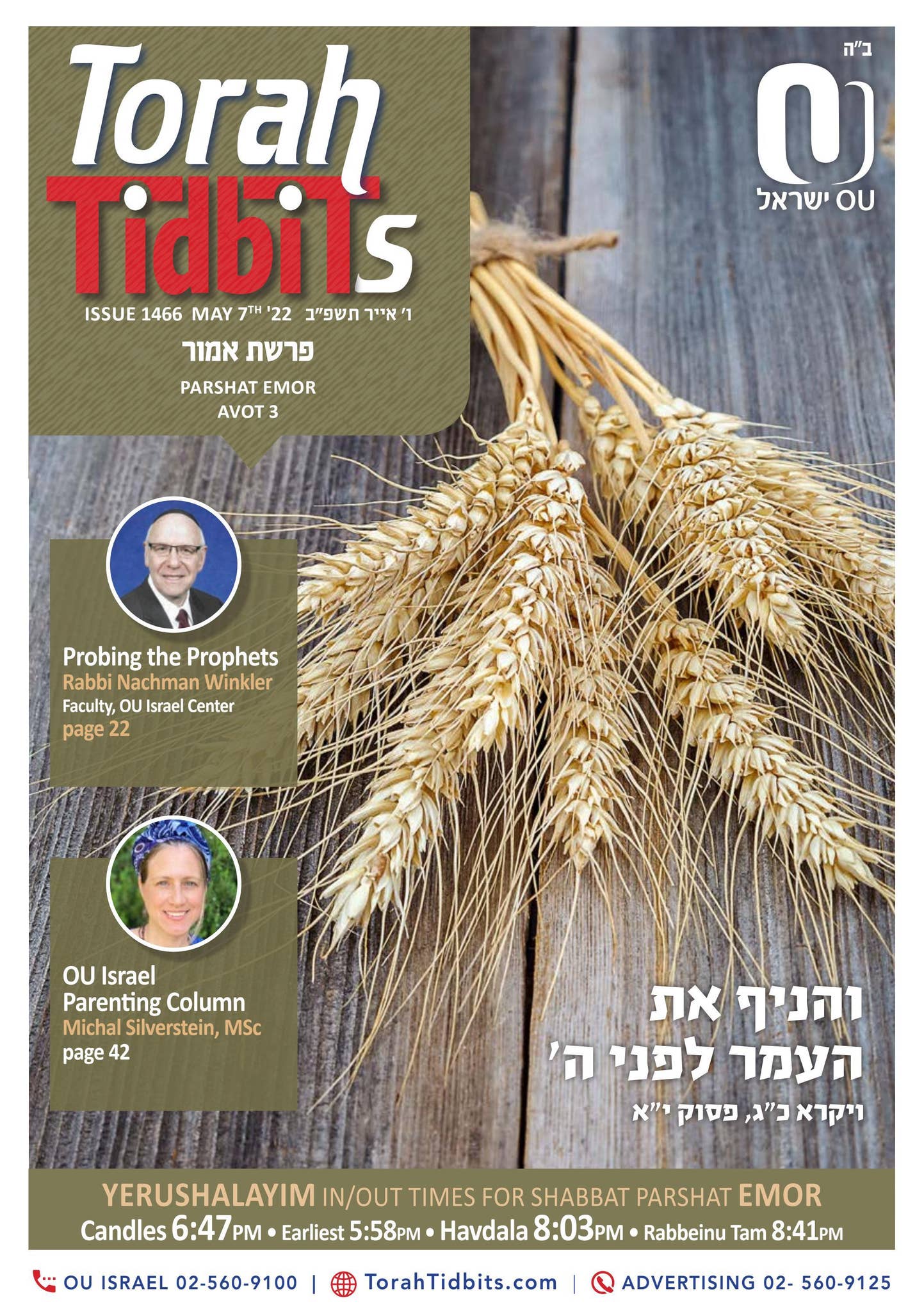 OU Israel Center - Parshat Emor 5782 by Orthodox Union - Issuu