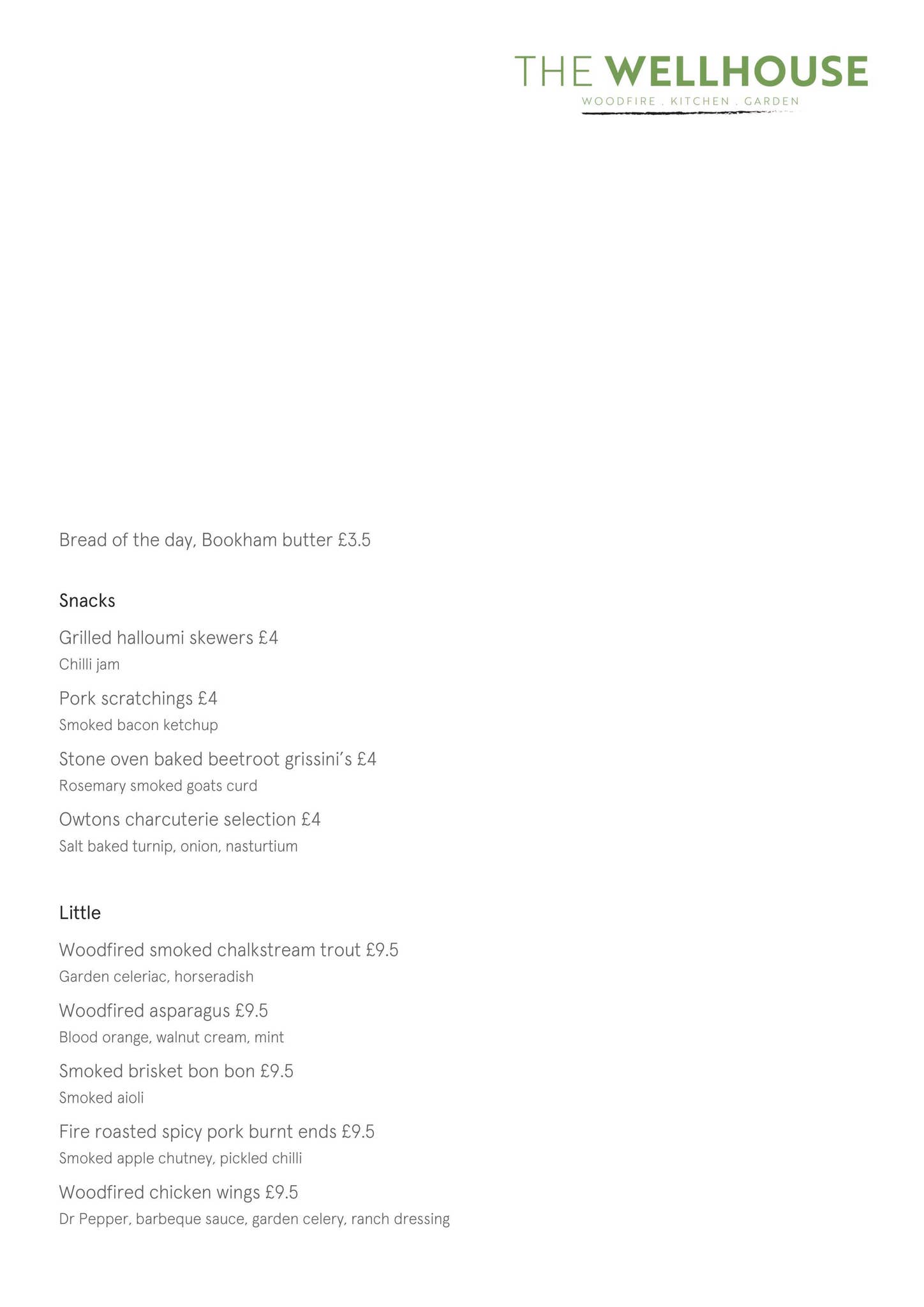 The Wellhouse - evening menu by Exclusive Collection - Issuu