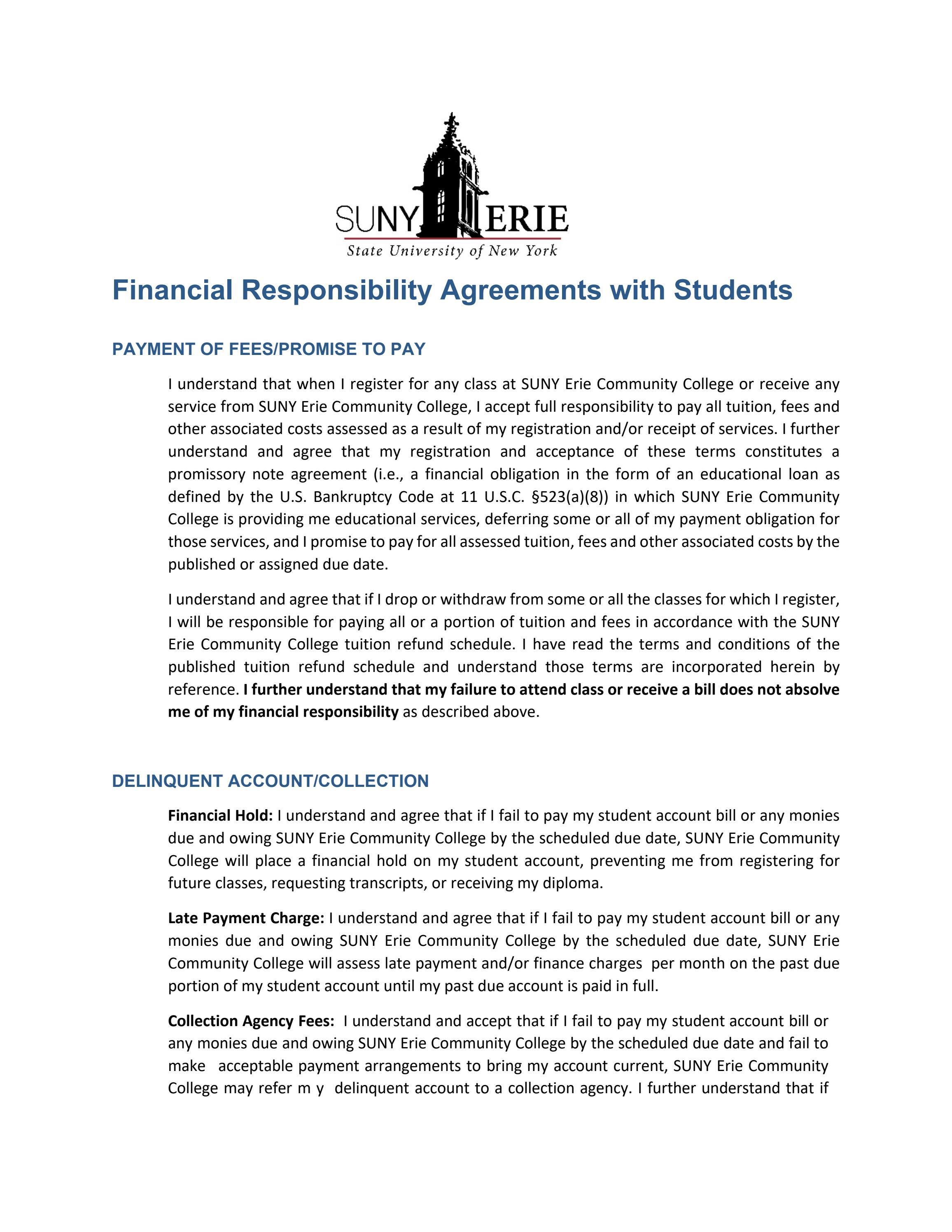 Student Financial Responsibility Agreement by SUNY Erie - Issuu