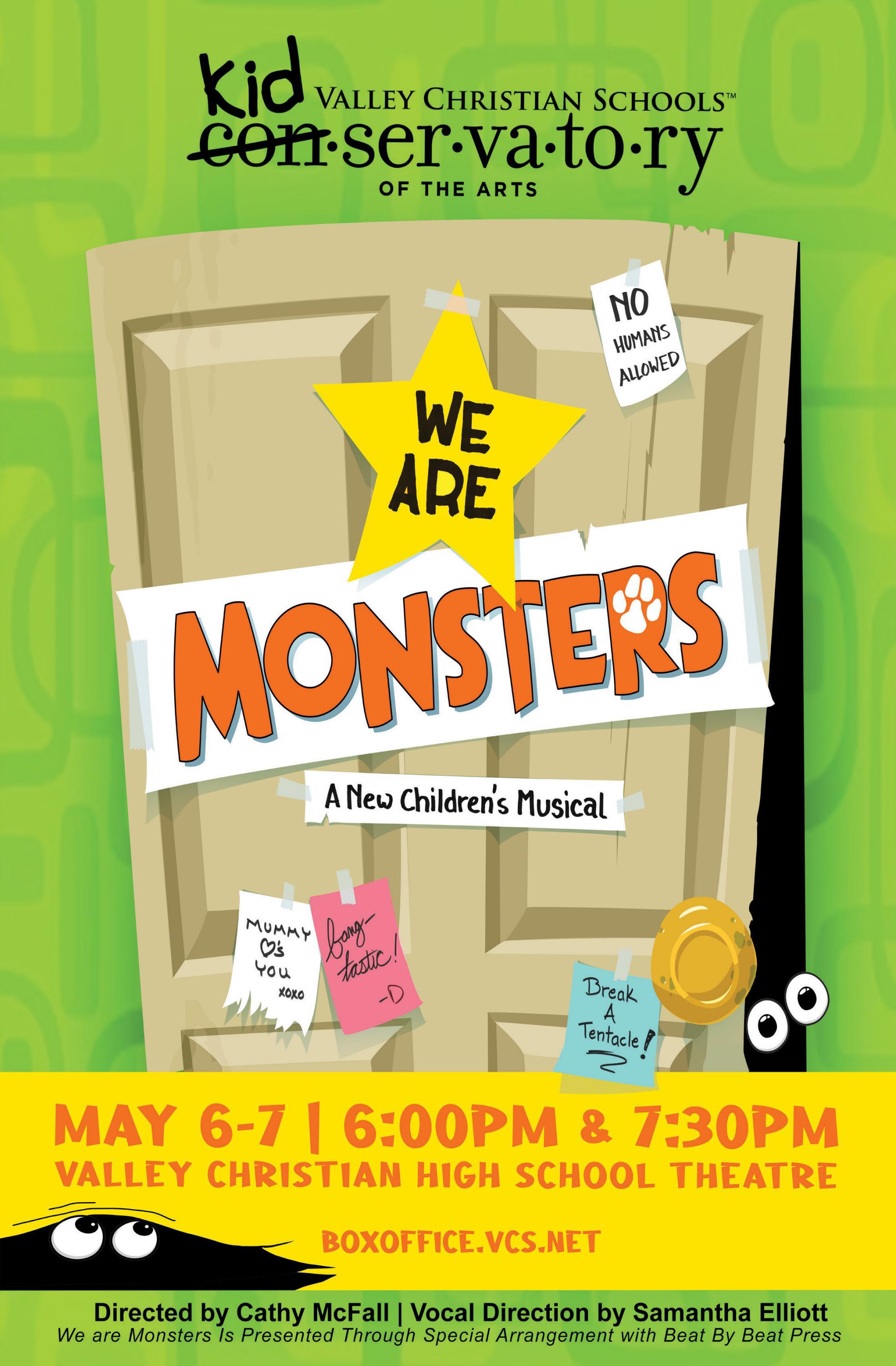 Elementary Musical: We are Monsters Program by Valley Christian Schools ...