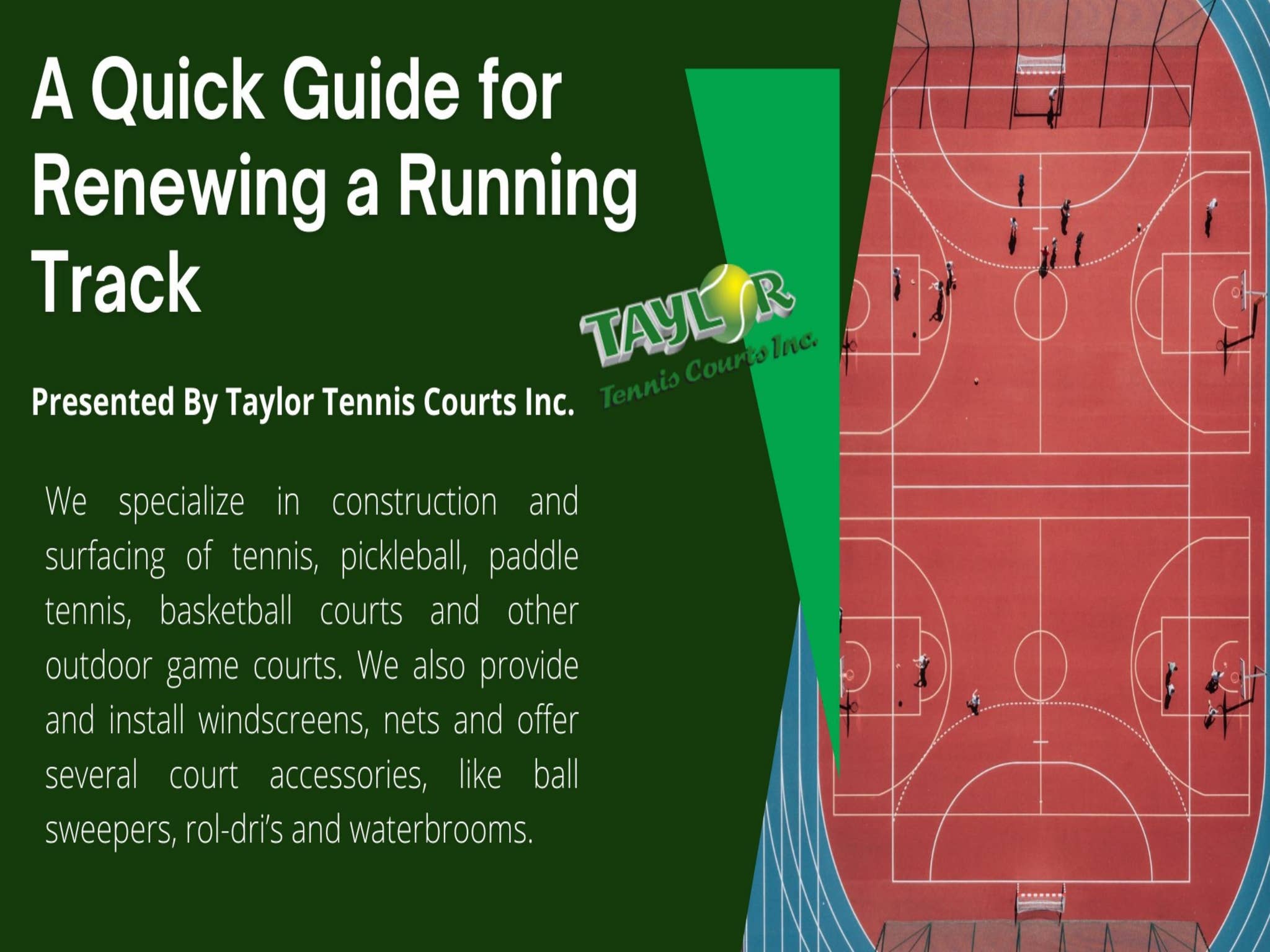 A Quick Guide For a Running Track by Taylor Tennis Courts - Issuu