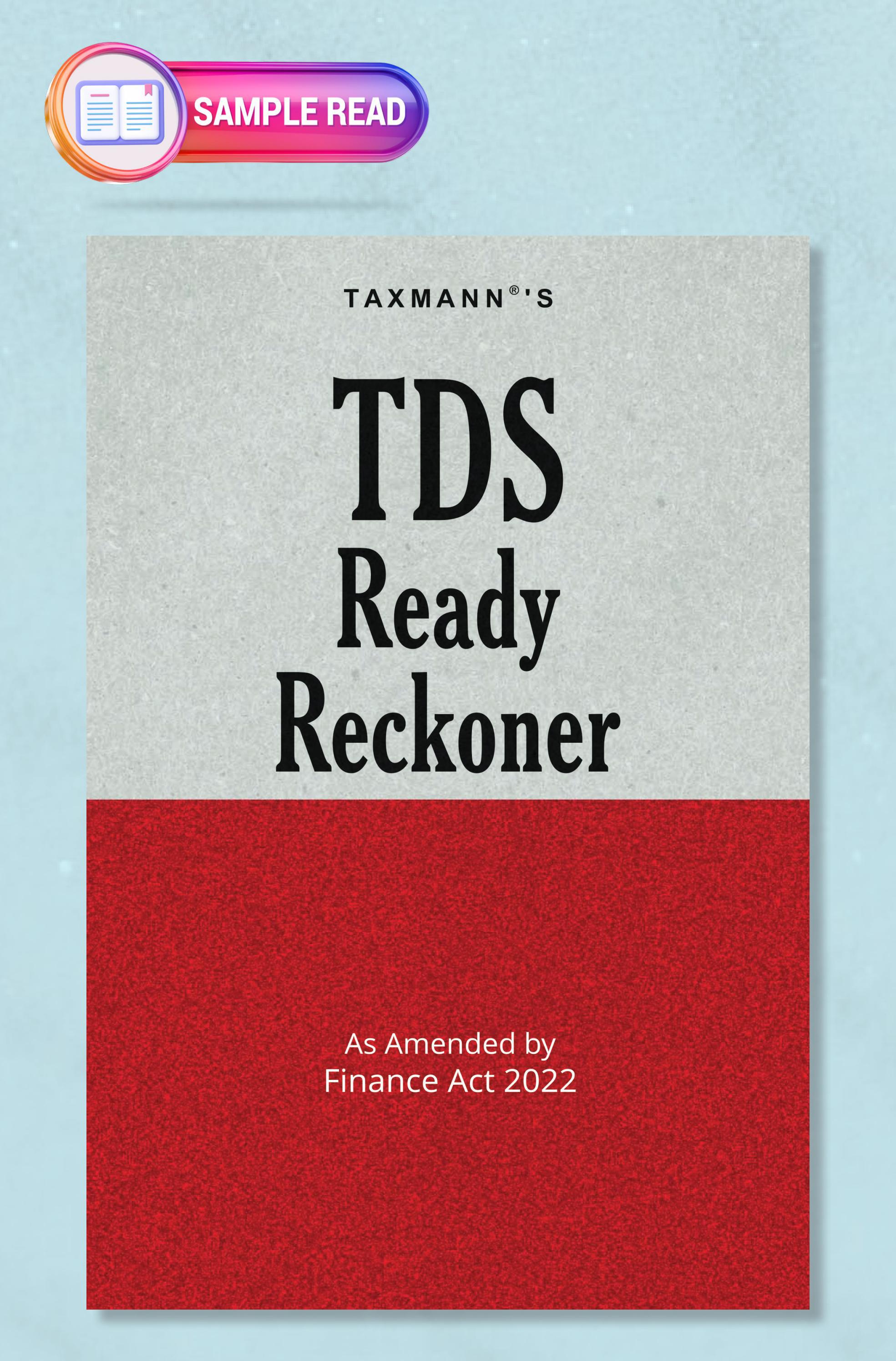 Taxmann's TDS Ready Reckoner by Taxmann - Issuu