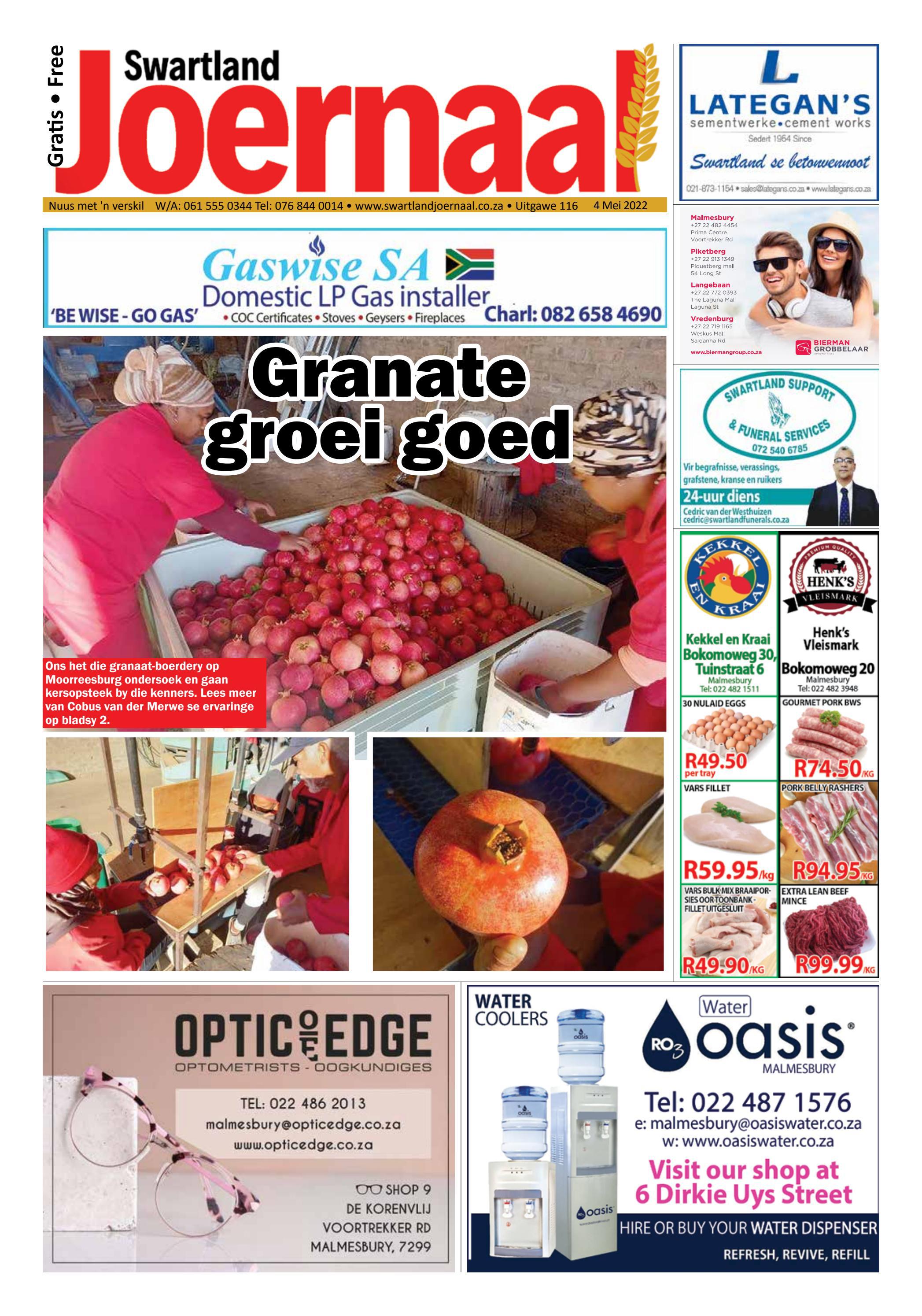 Swartland Joernaal Uitgawe 116 4 Mei 2022 by Swartland Joernaal - Issuu