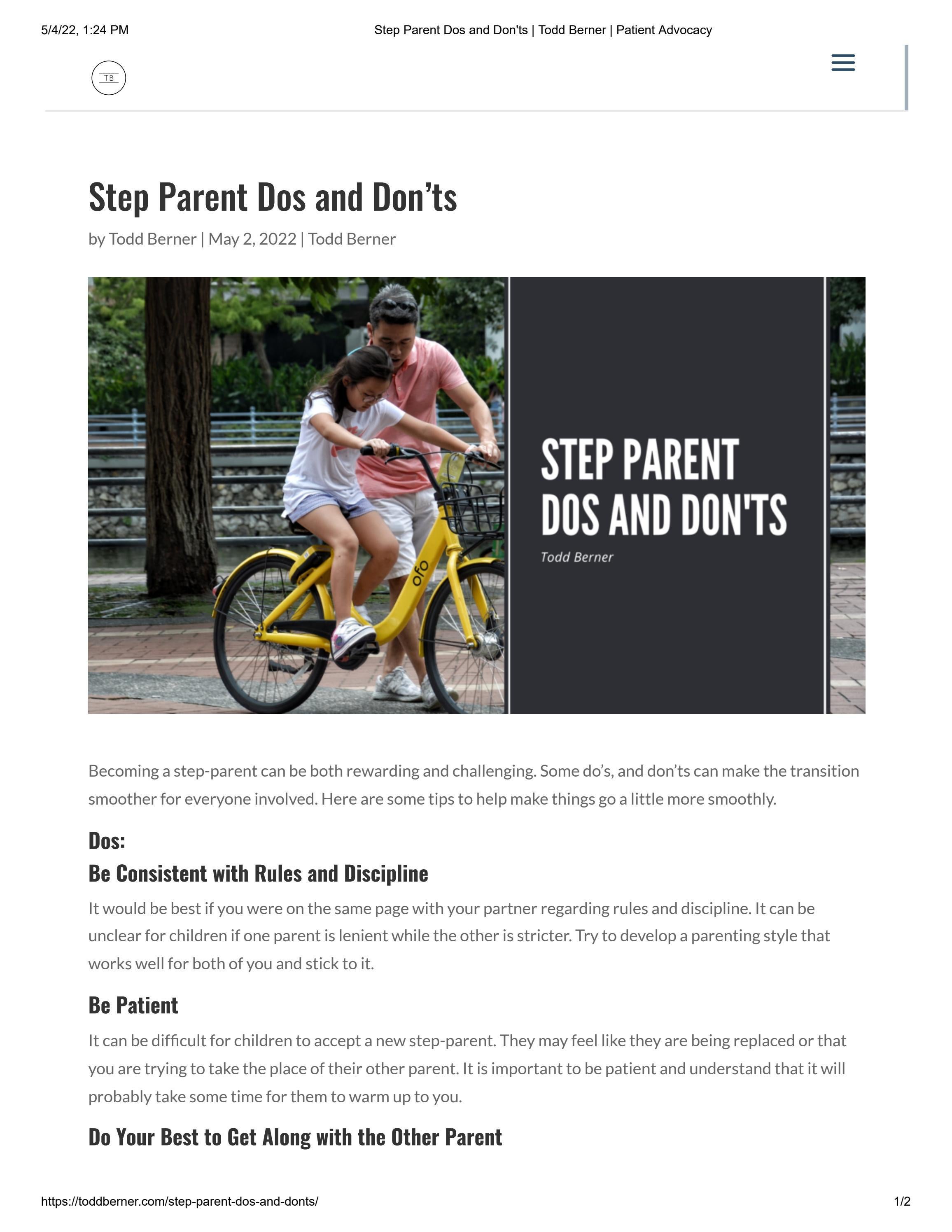 Step Parent Dos and Don’ts by Todd Berner - Issuu
