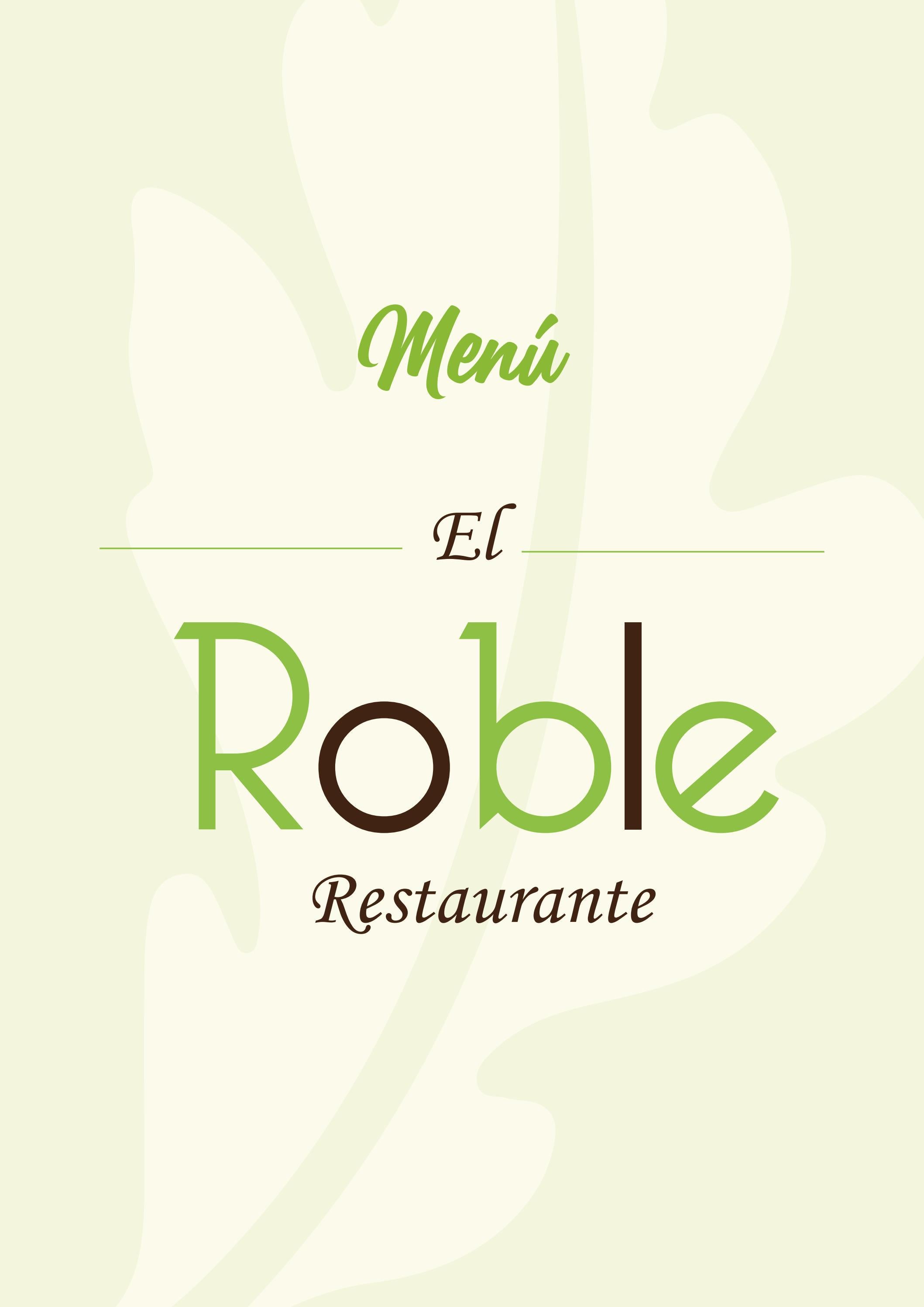 MENU RESTAURANTE EL ROBLE by AgualcasHotel - Issuu