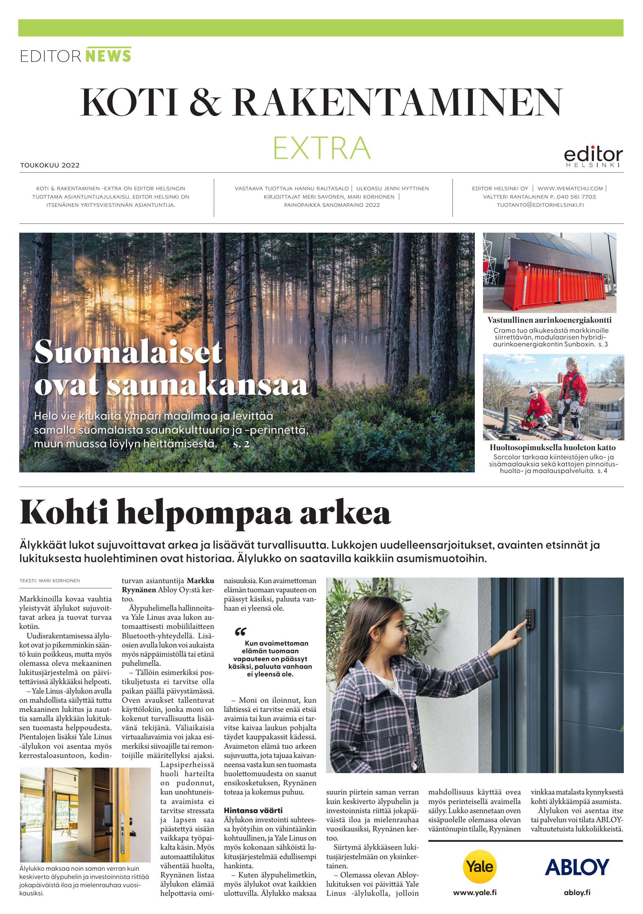 Koti & rakentaminen -extra by Editor Helsinki Oy - Issuu