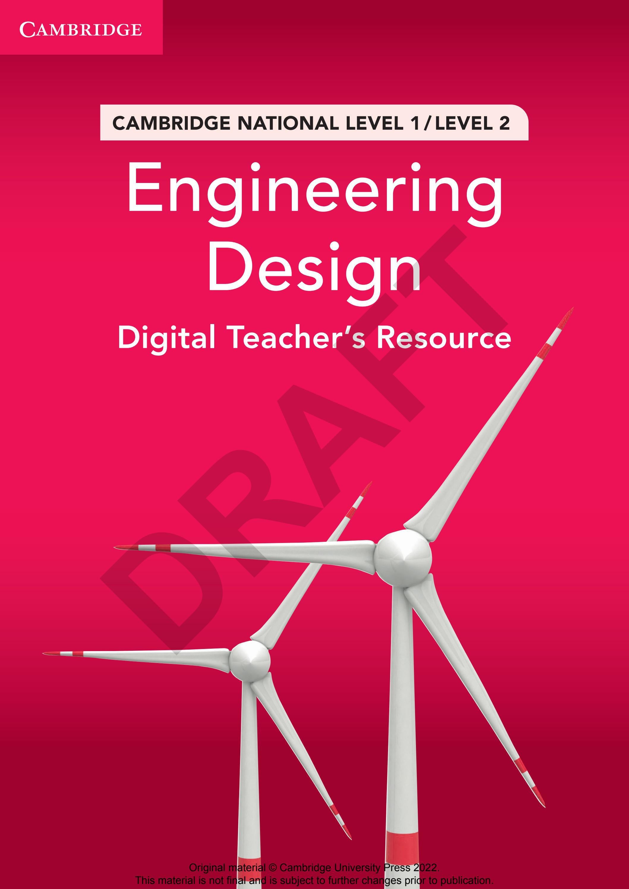 CambridgResourcee Nationals Engineering Design Digital Teacher's by ...