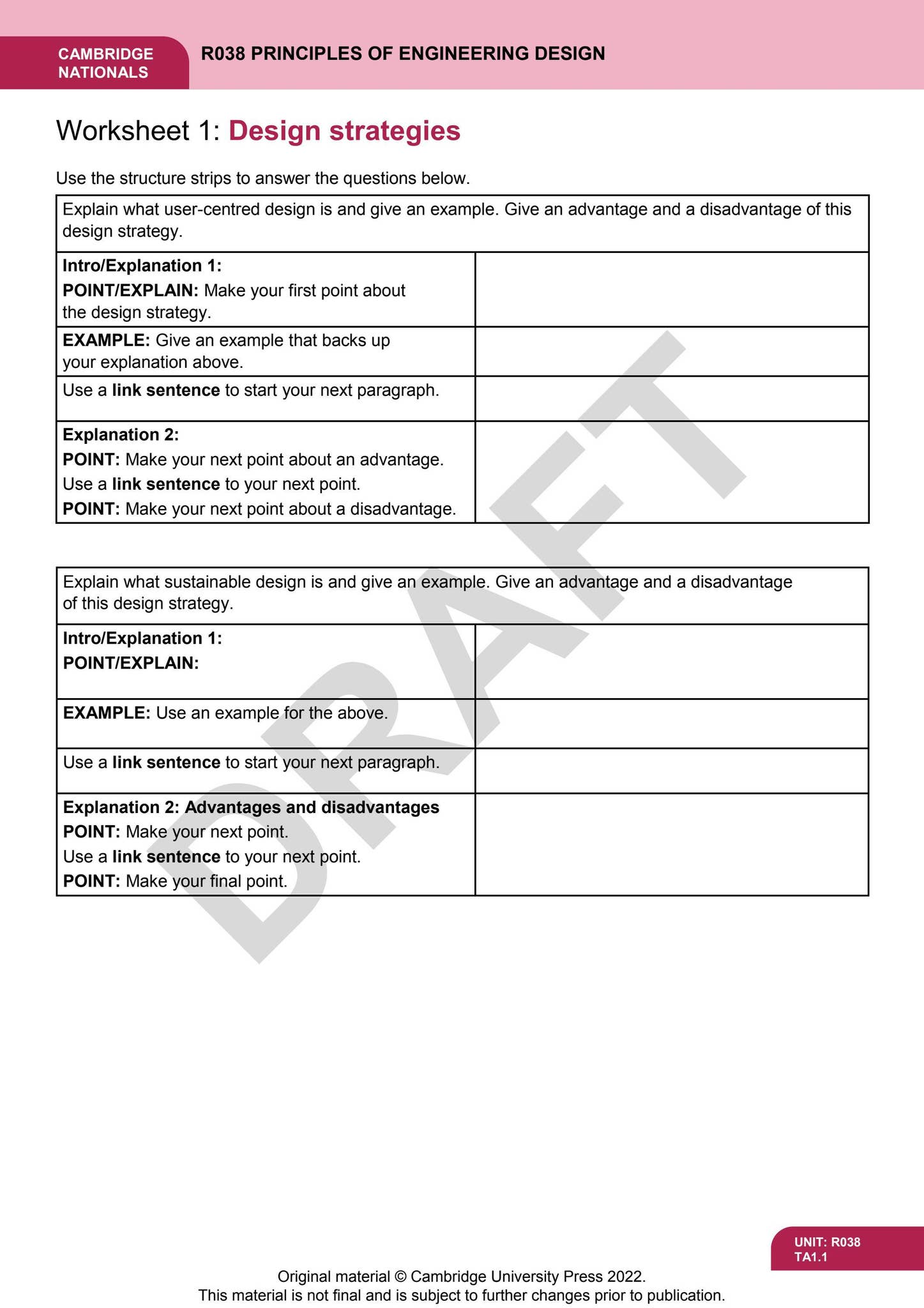 CambridgResourcee Nationals Engineering Design Digital Teacher's by ...