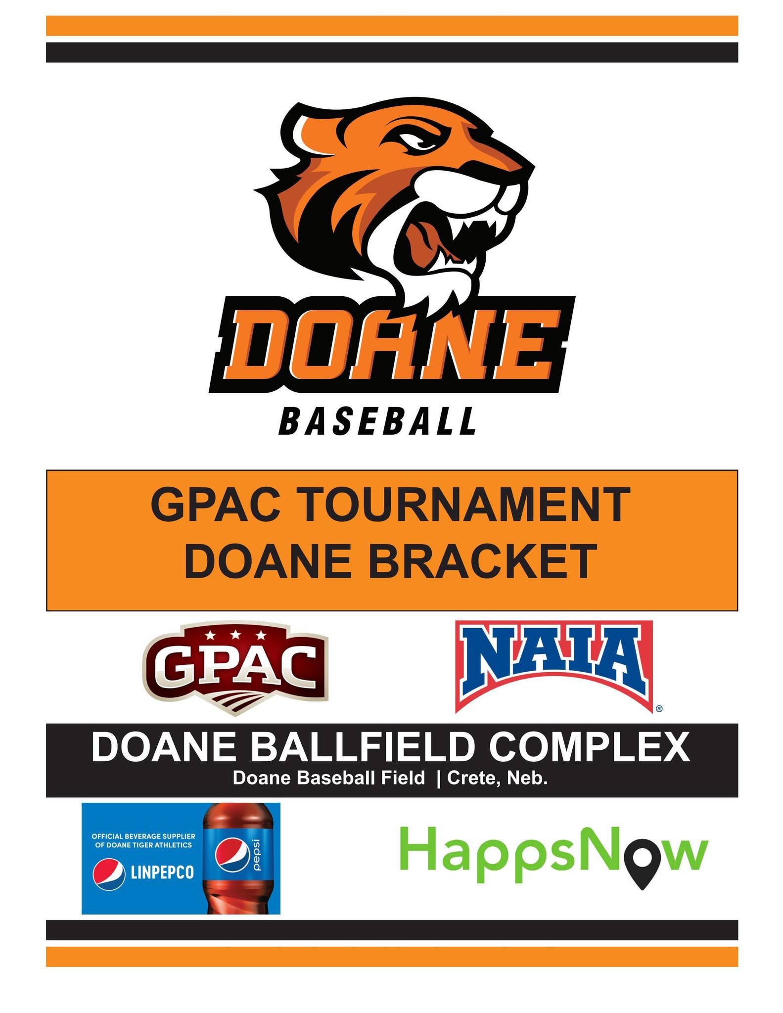 2022 GPAC Baseball Program - Doane Bracket by Doane University ...