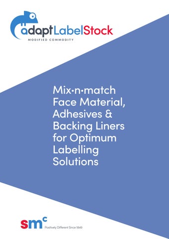 Smith & McLaurin AdaptLabelStock Brochure by smithandmclaurin - Issuu
