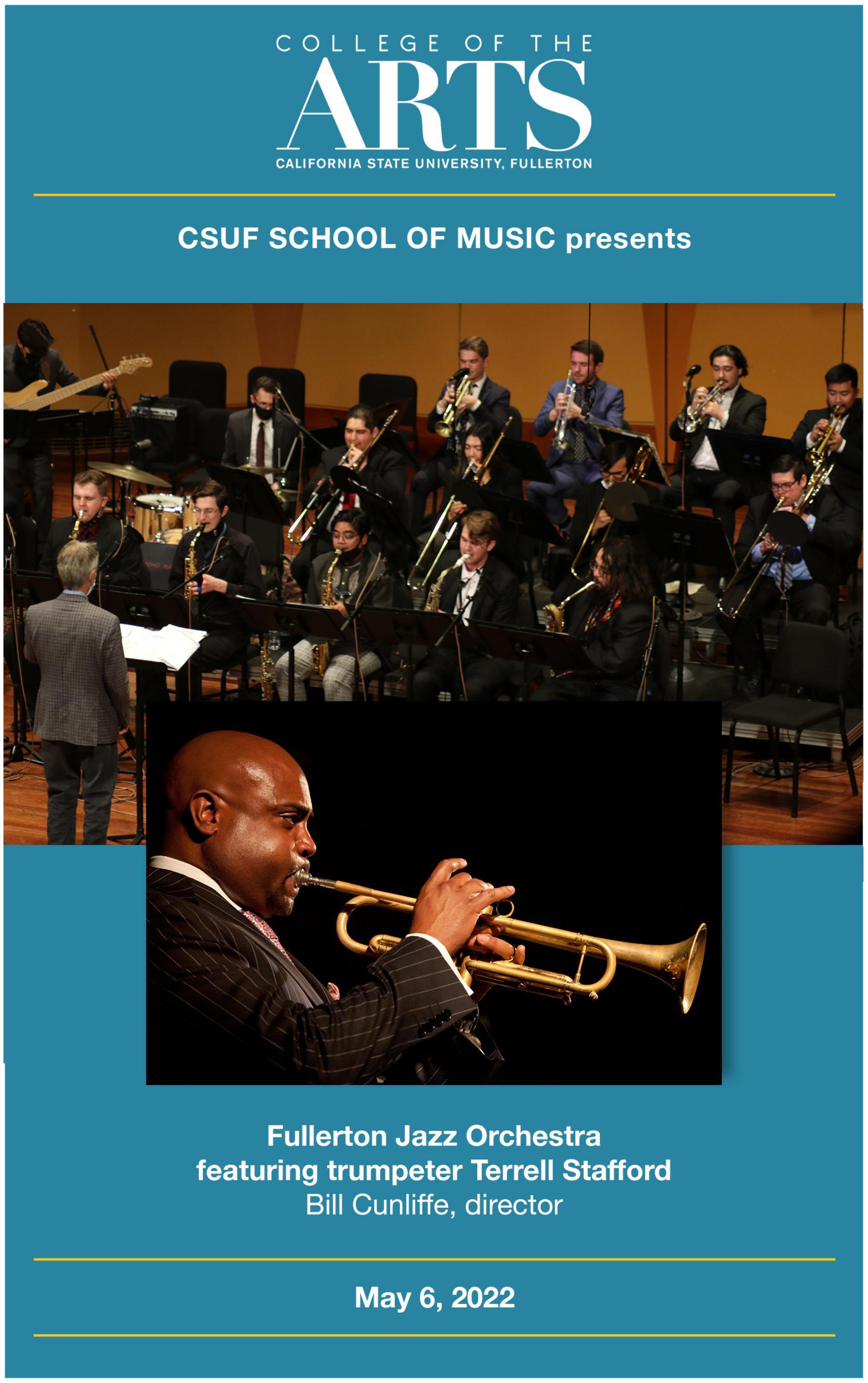 "Fullerton Jazz Orchestra feat. trumpeter Terrell Stafford" program by ...