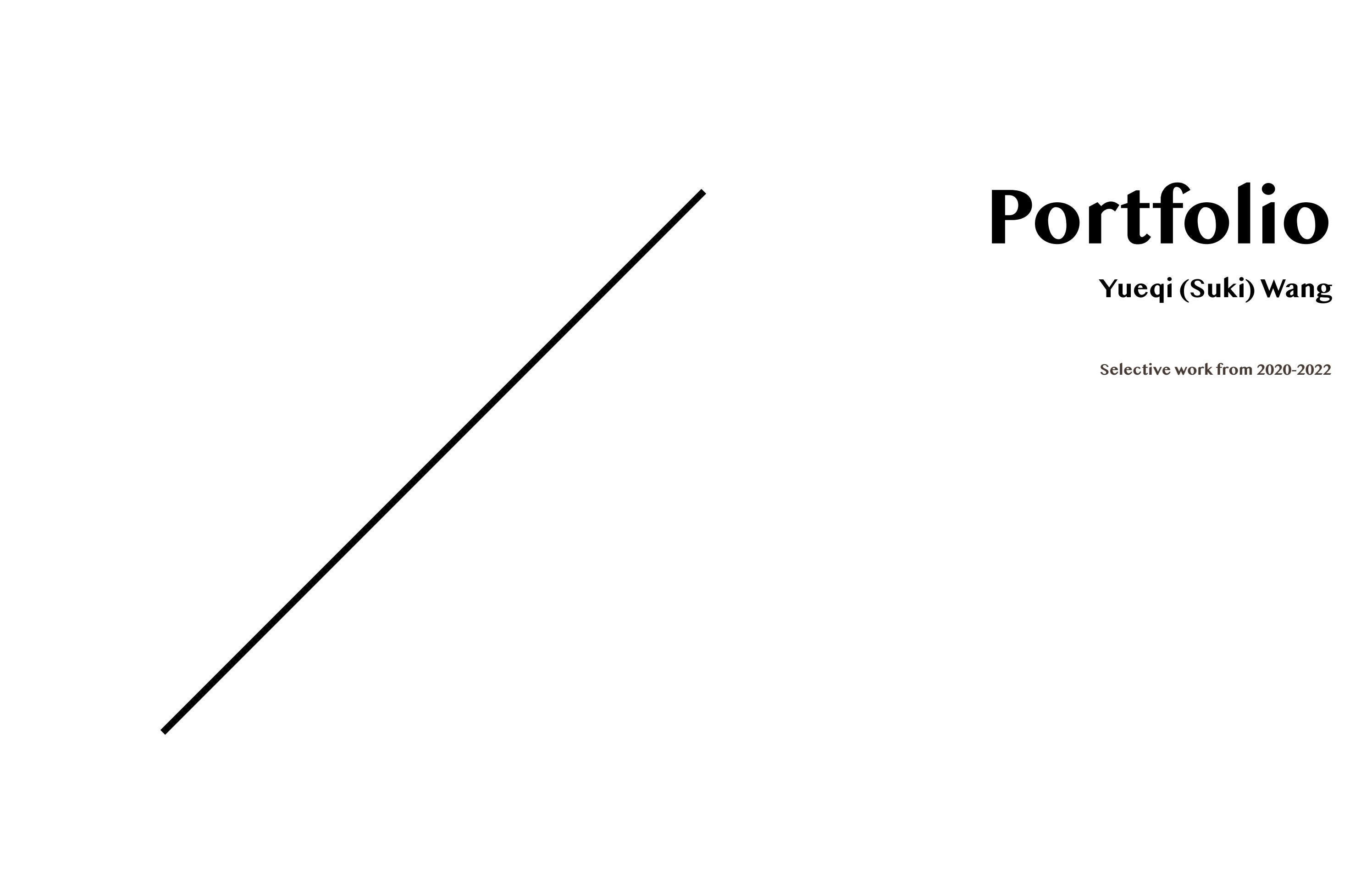 YUEQI SUKI WANG PORTFOLIO by Suki Wang - Issuu