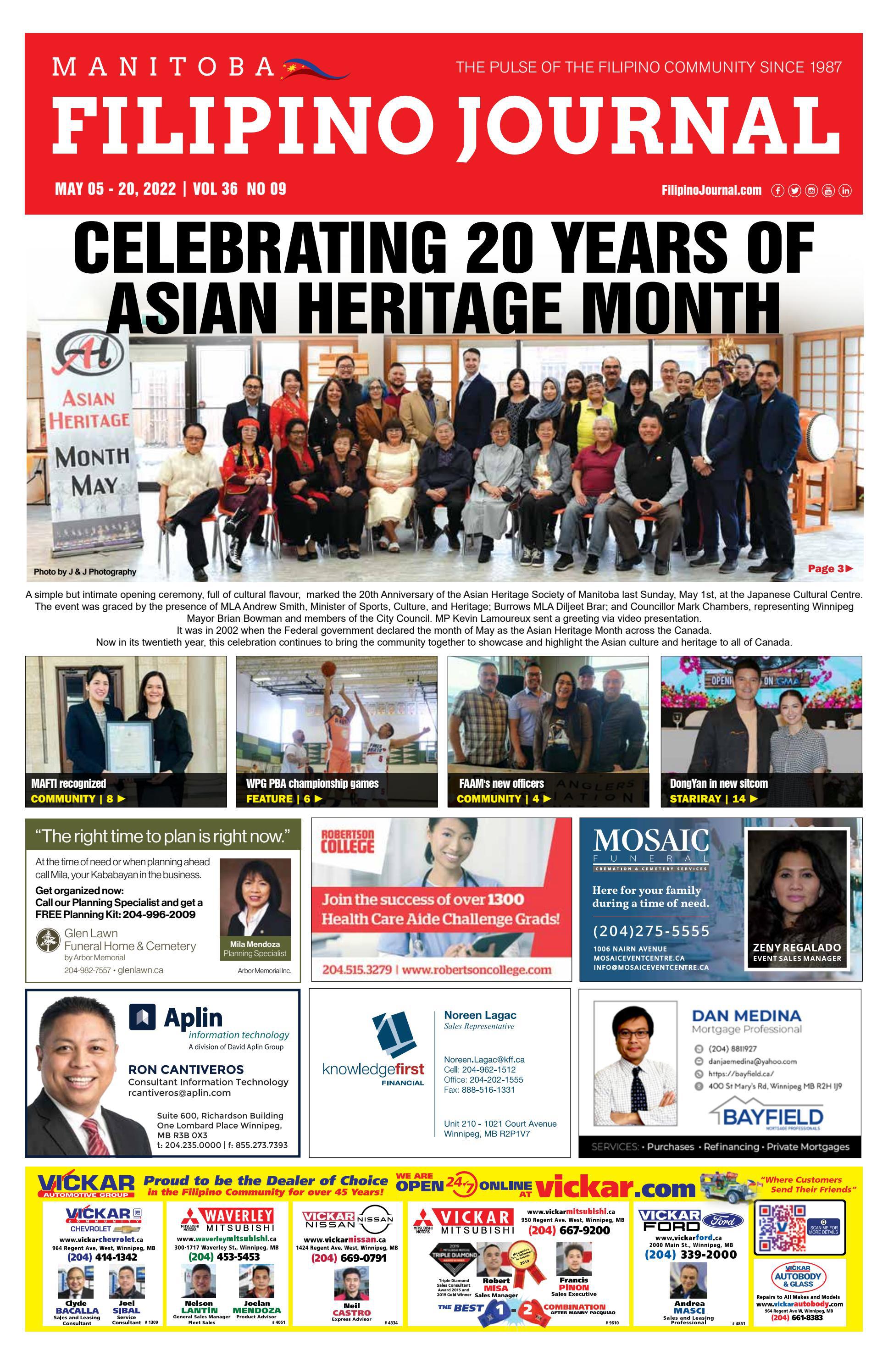 Filipino Journal Manitoba Edition May 05 - 20, 2021 by Filipino Journal ...